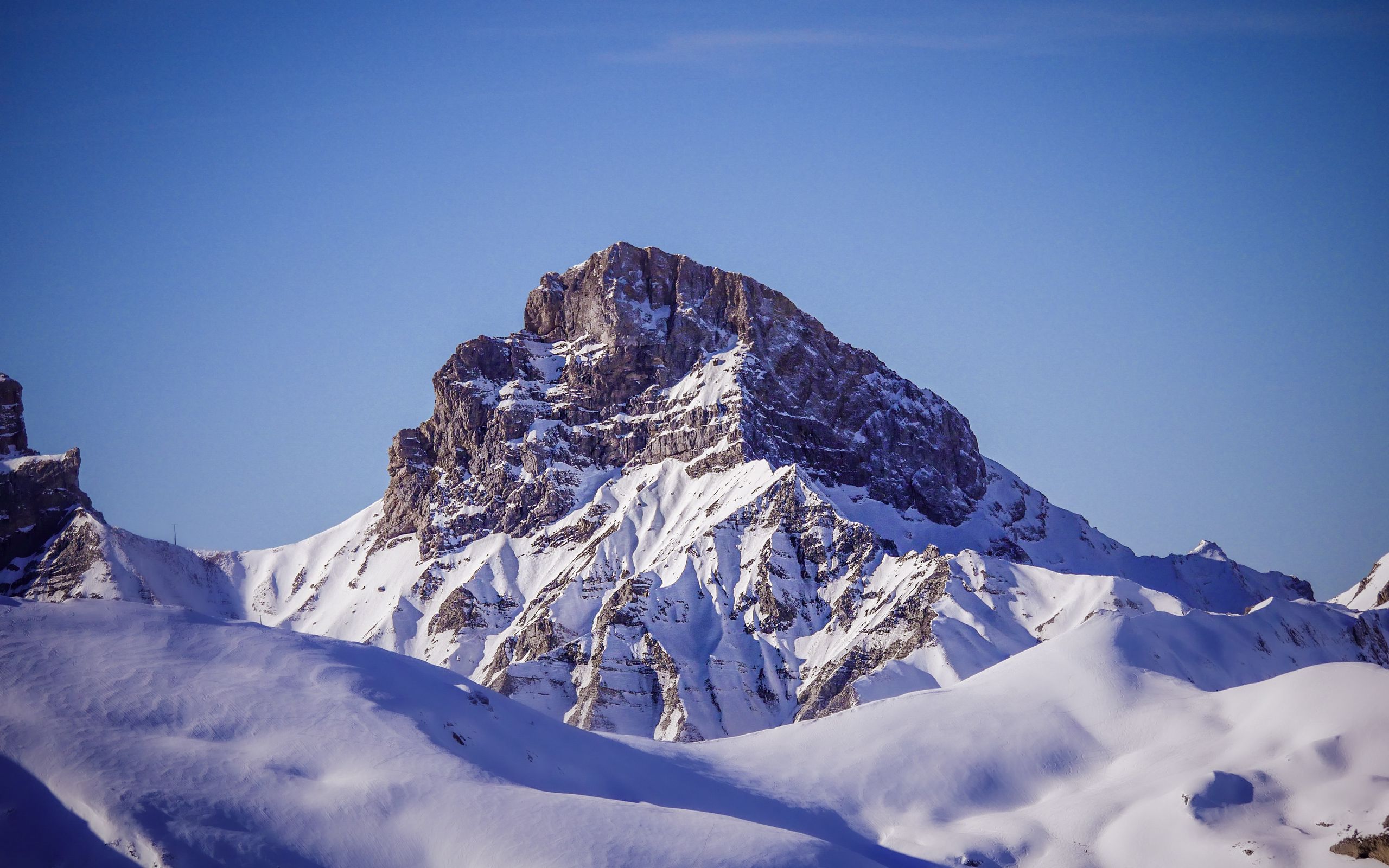 Download wallpaper 2560x1600 mountain, peak, snow, winter, landscape ...