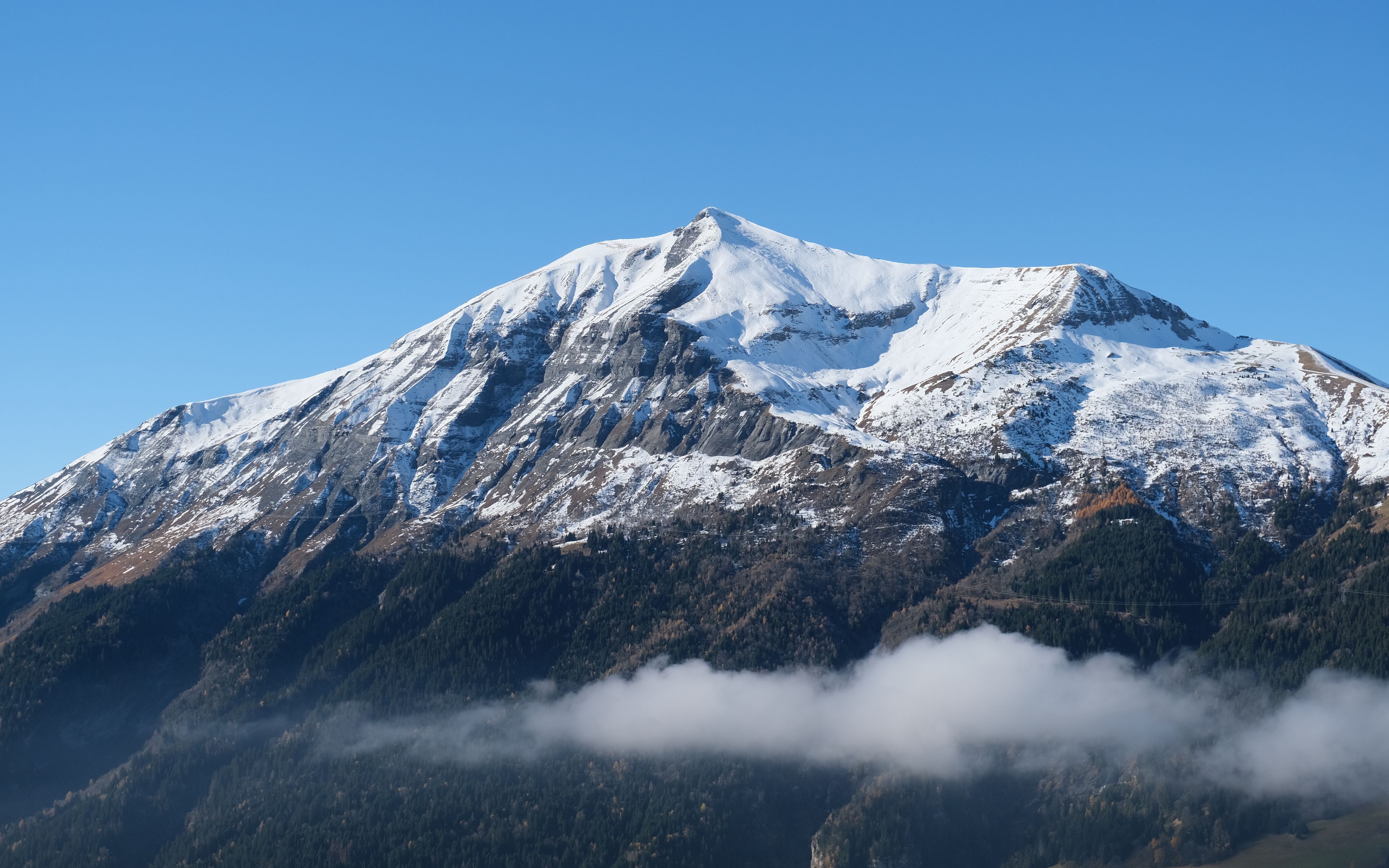 Download wallpaper 3840x2400 mountain, snow, peak, landscape, nature 4k ...
