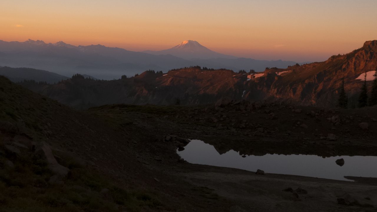 Wallpaper mountain, sunset, landscape, nature hd, picture, image