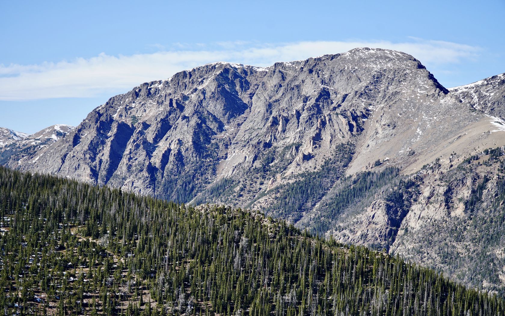 Download wallpaper 1680x1050 mountain, trees, slope, landscape ...