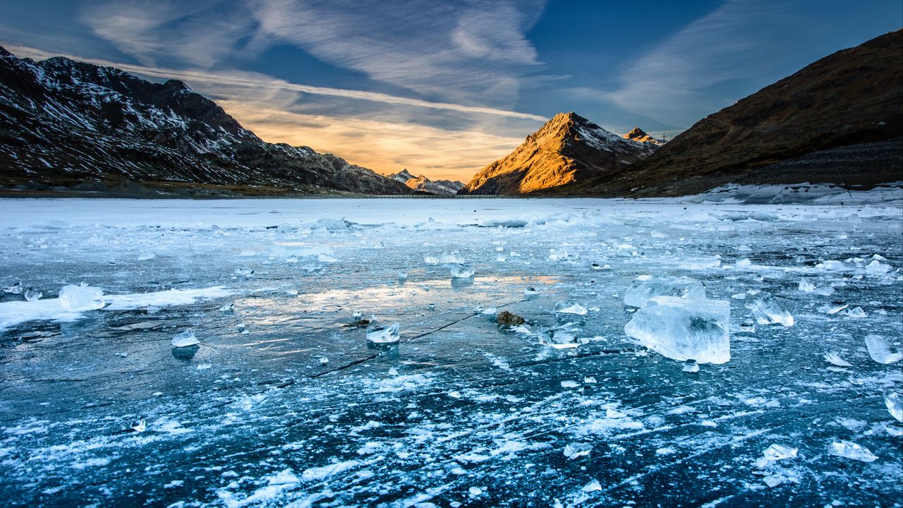 Wallpaper mountains, ice, sky, nature hd, picture, image