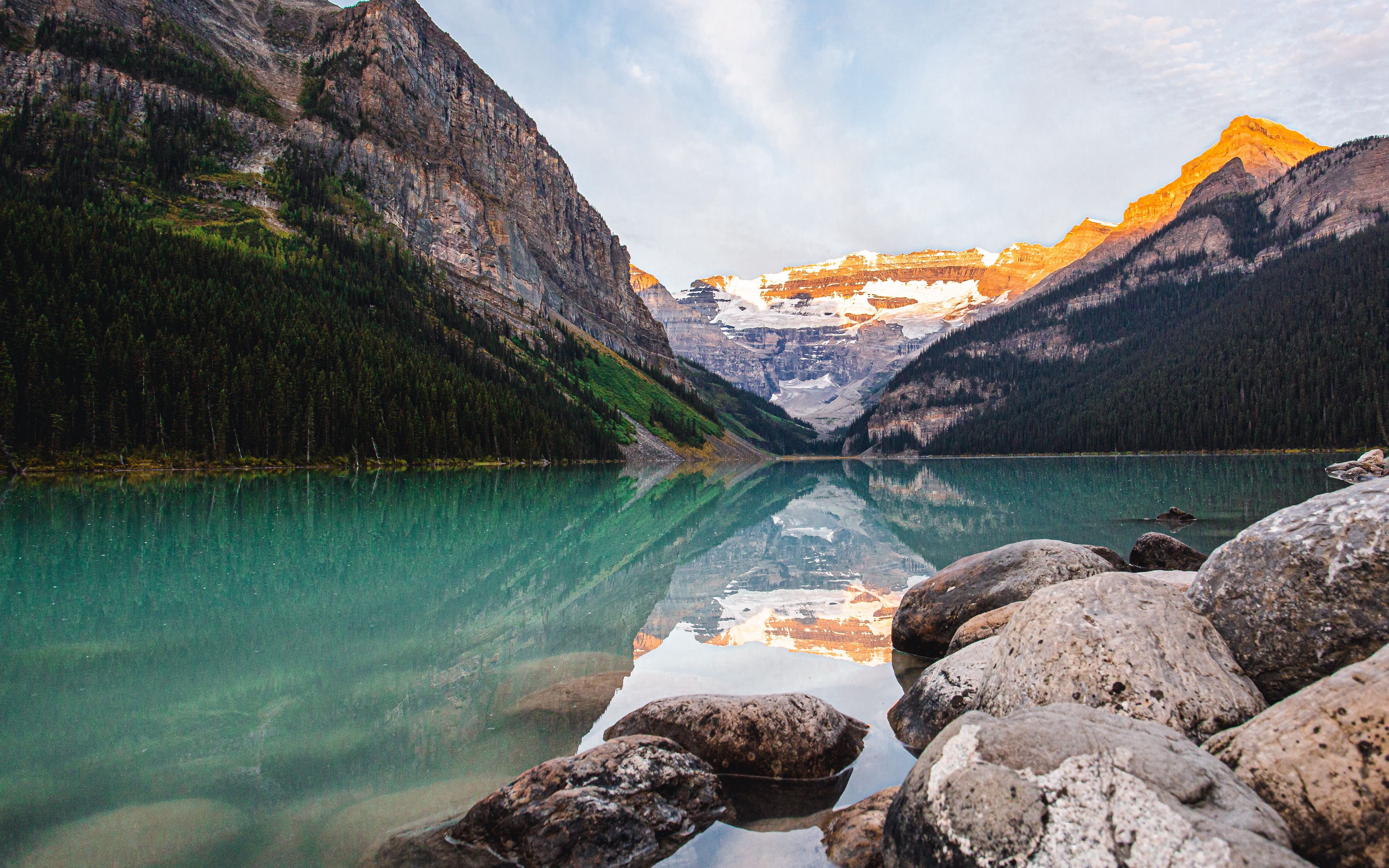 Download wallpaper 3840x2400 mountains, lake, water, reflection ...