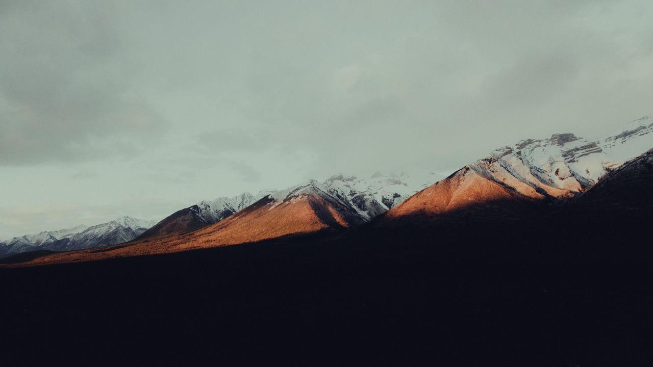 Wallpaper mountains, peaks, snow, shadow, nature hd, picture, image