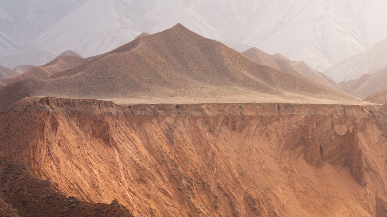 Wallpaper mountains, rocks, river, slope hd, picture, image