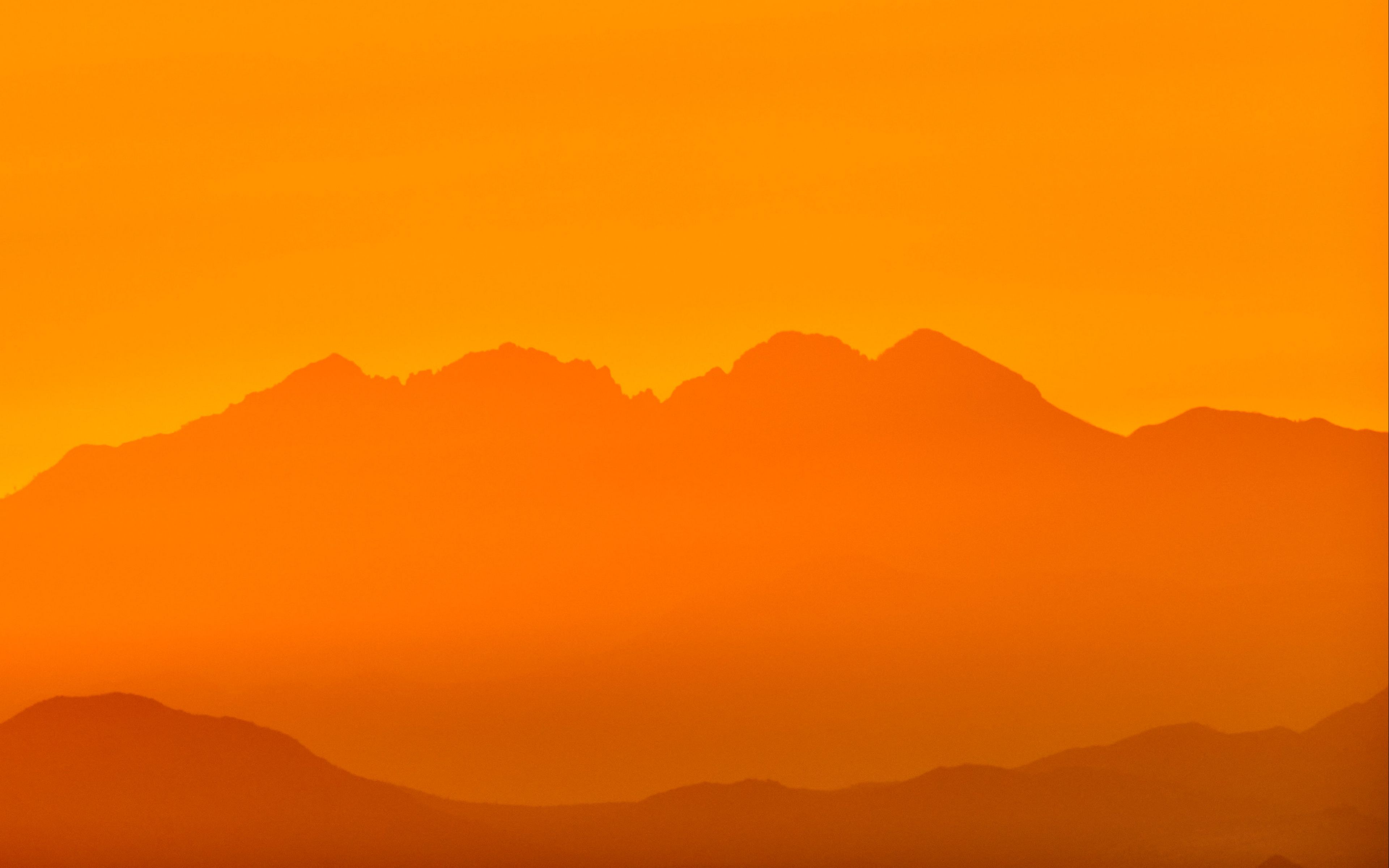 Download wallpaper 3840x2400 mountains, silhouette, rocks, orange 4k ...
