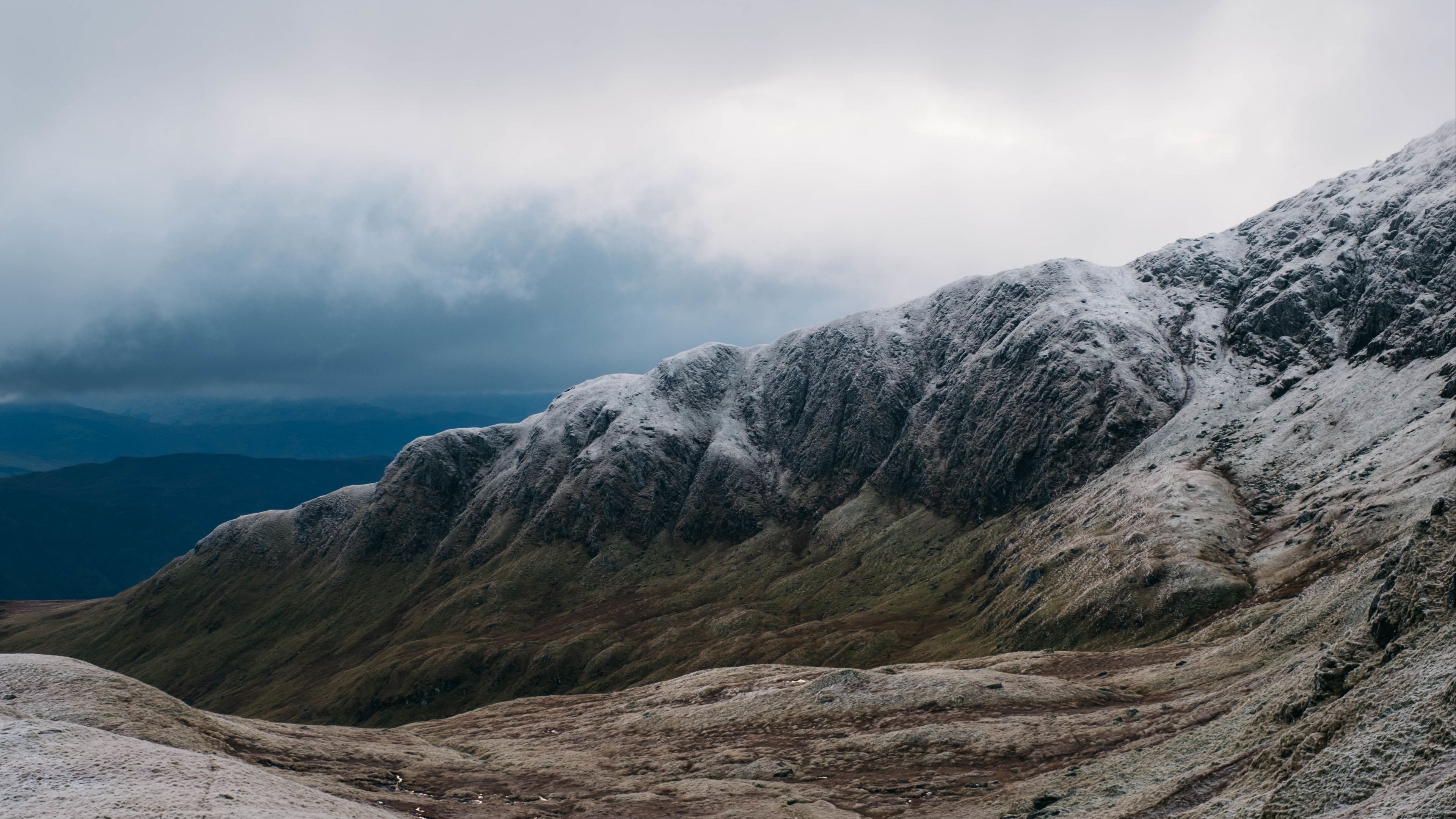 Download wallpaper 3840x2160 mountains, slope, relief, snow, nature 4k ...
