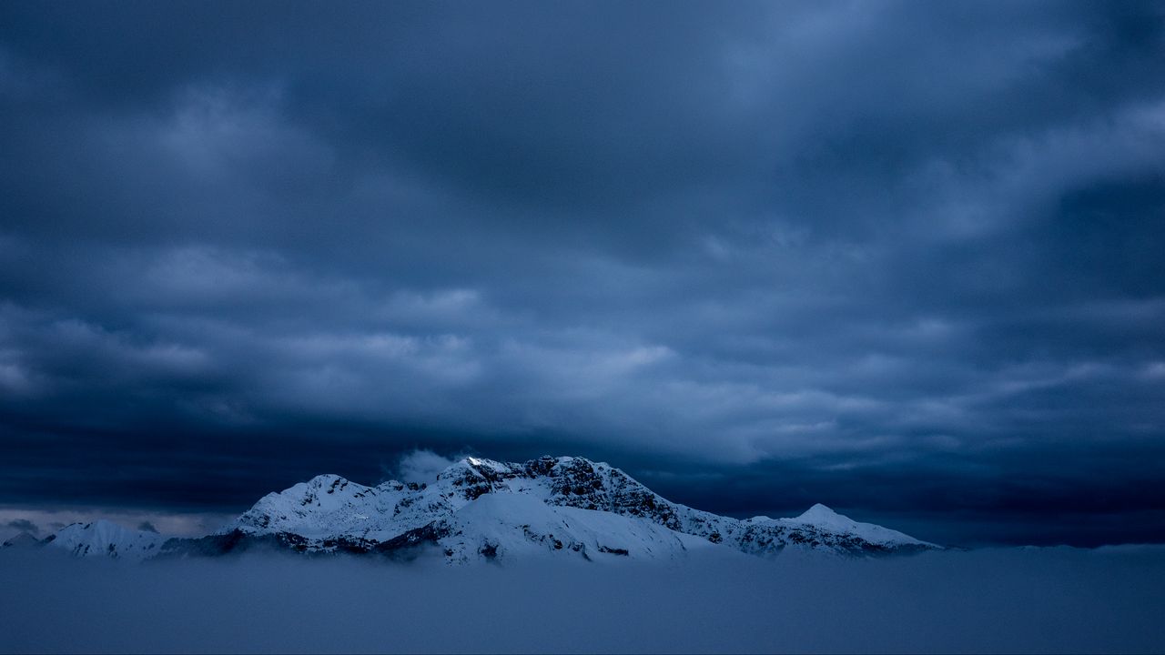 Wallpaper mountains, snow, fog hd, picture, image