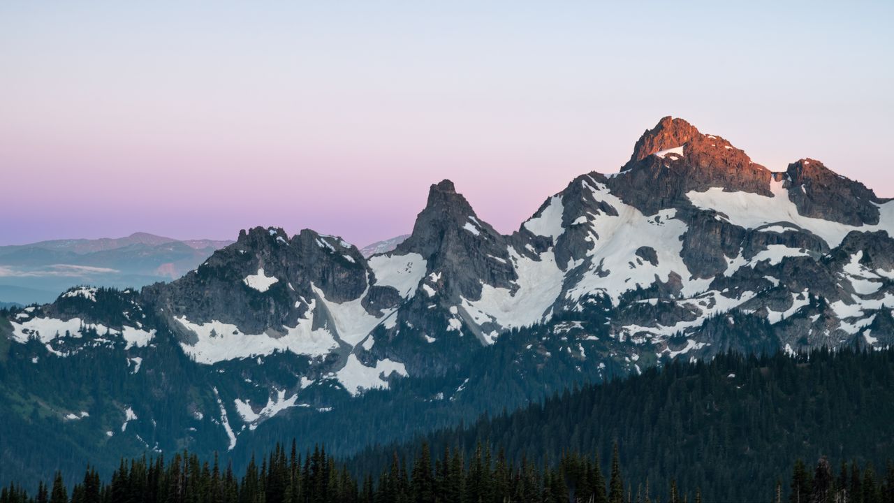 Wallpaper mountains, trees, snow, relief, nature hd, picture, image