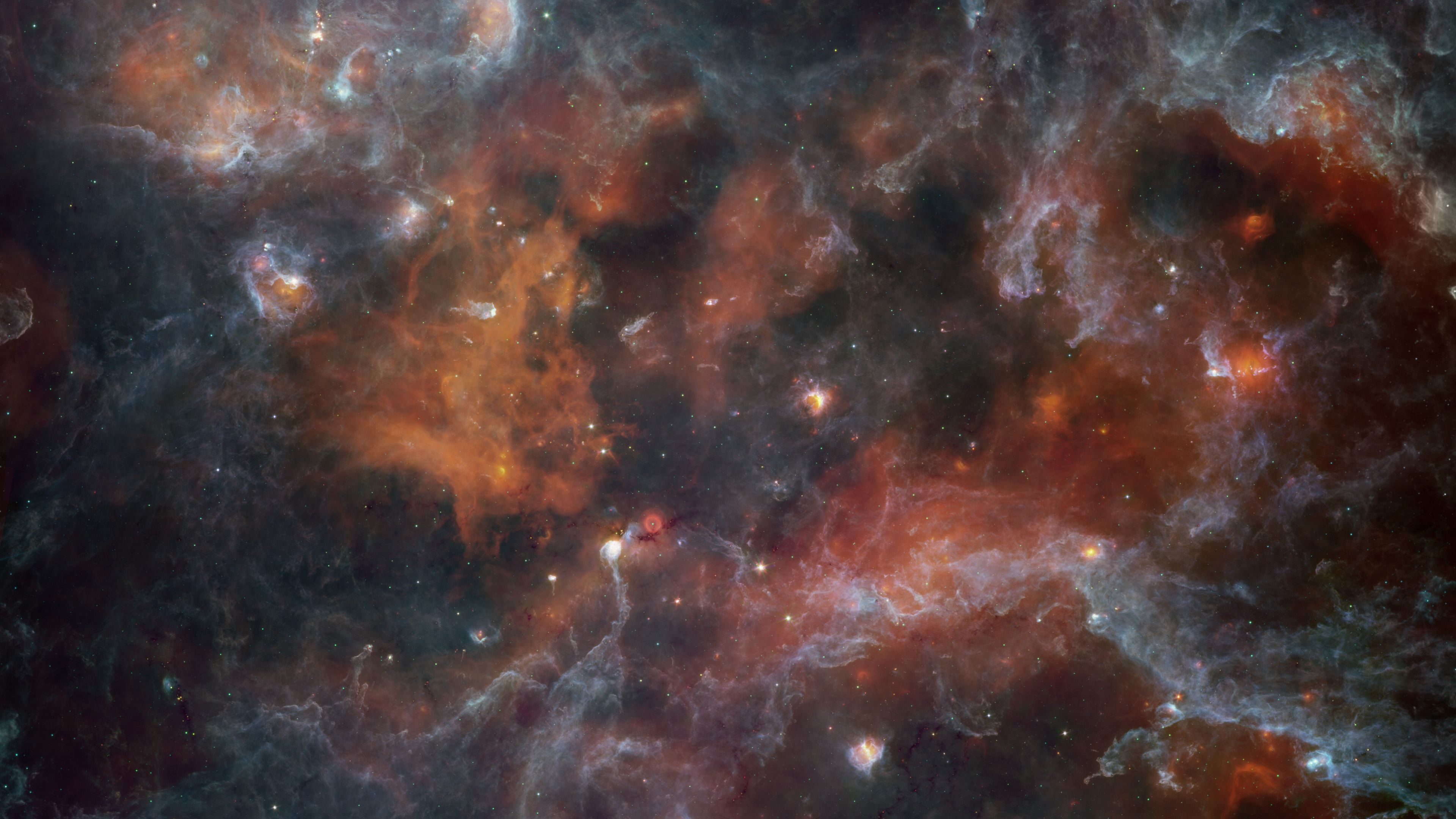 Download wallpaper 3840x2160 nebula, space, stars, brown 4k uhd 16:9 hd ...