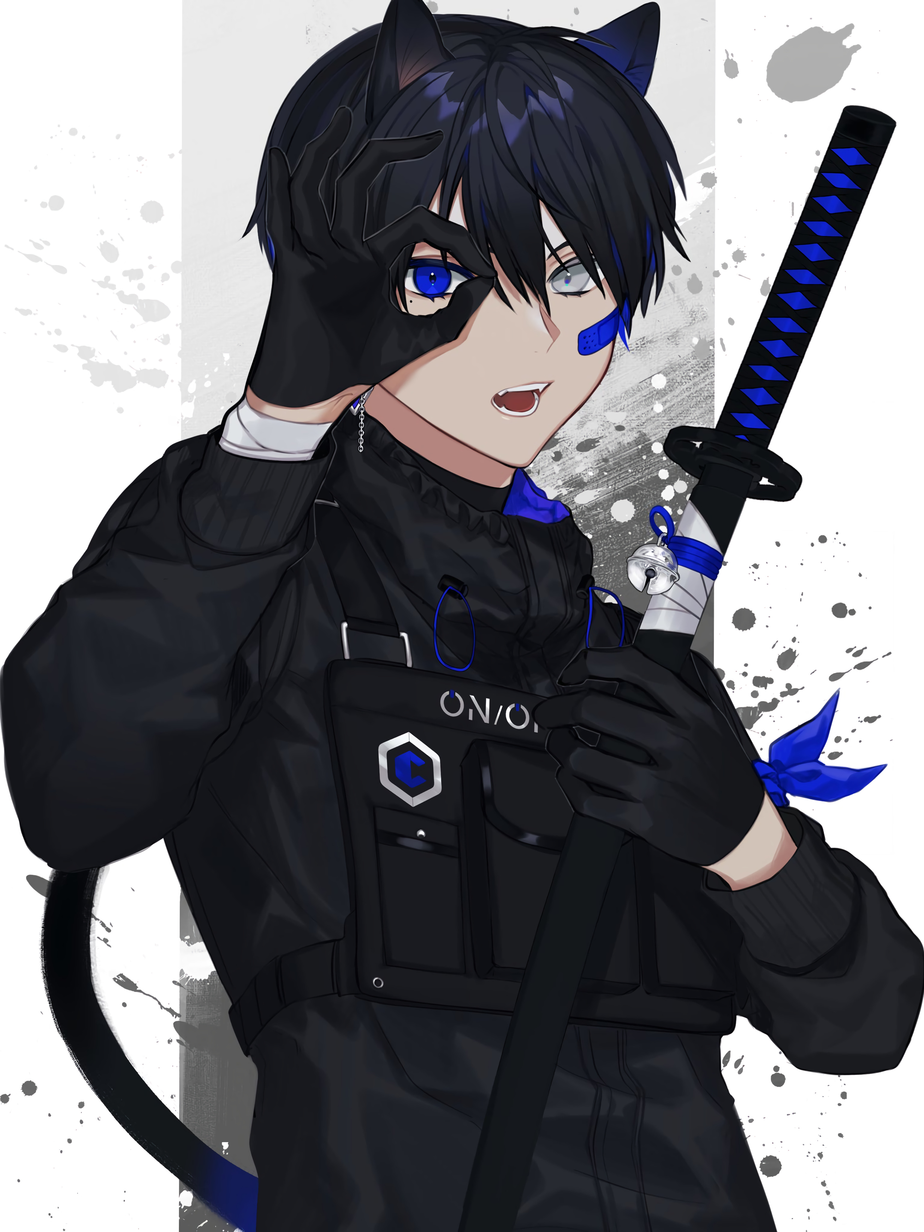 Download wallpaper 3072x4096 ninja, guy, gesture, anime, art hd background