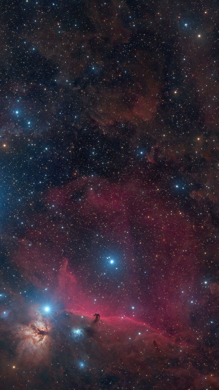 Download wallpaper 720x1280 orions belt sword, stars, glitter, shine ...