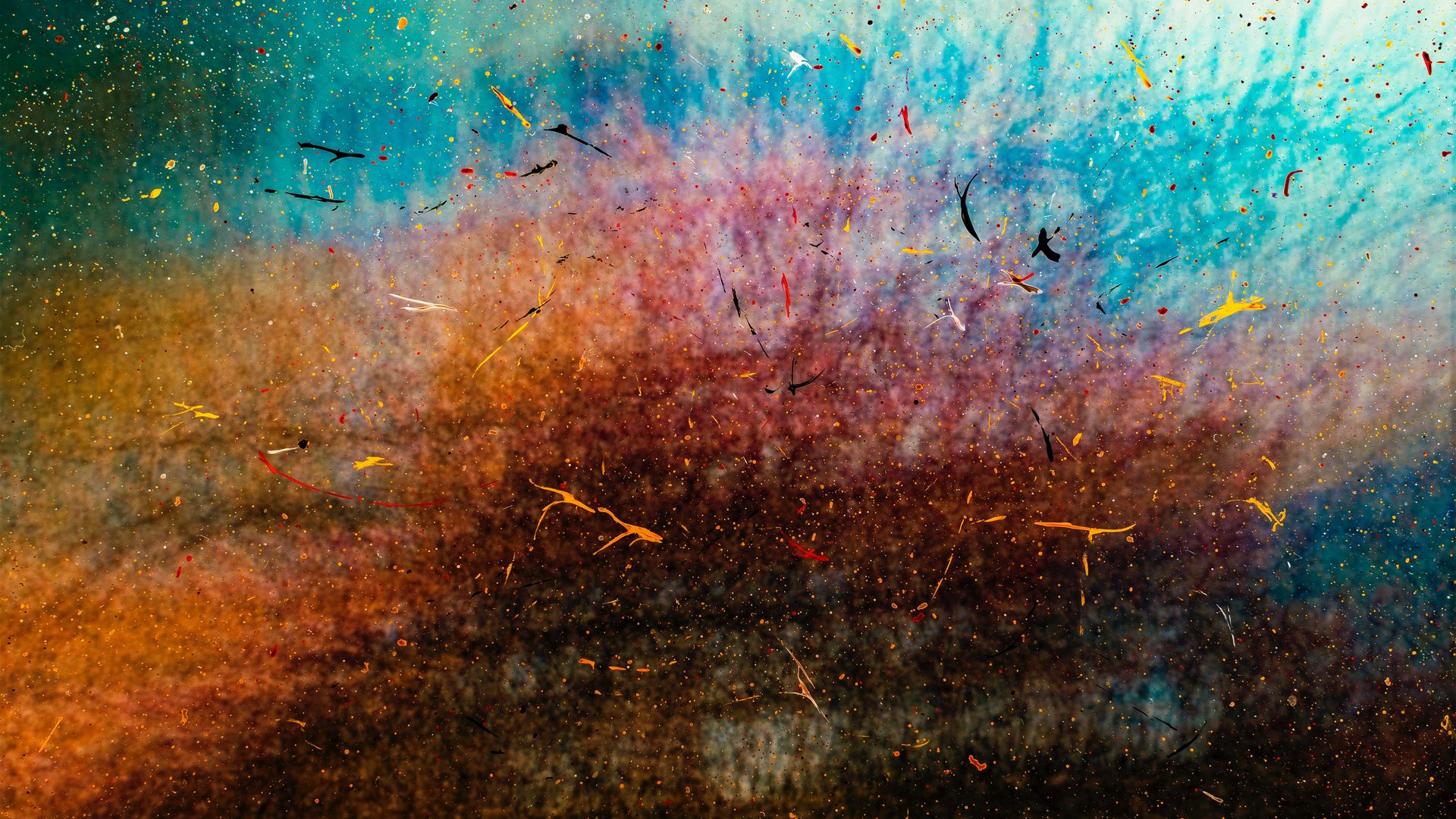 Download wallpaper 1920x1080 paint, spray, multi-colored, stains full ...