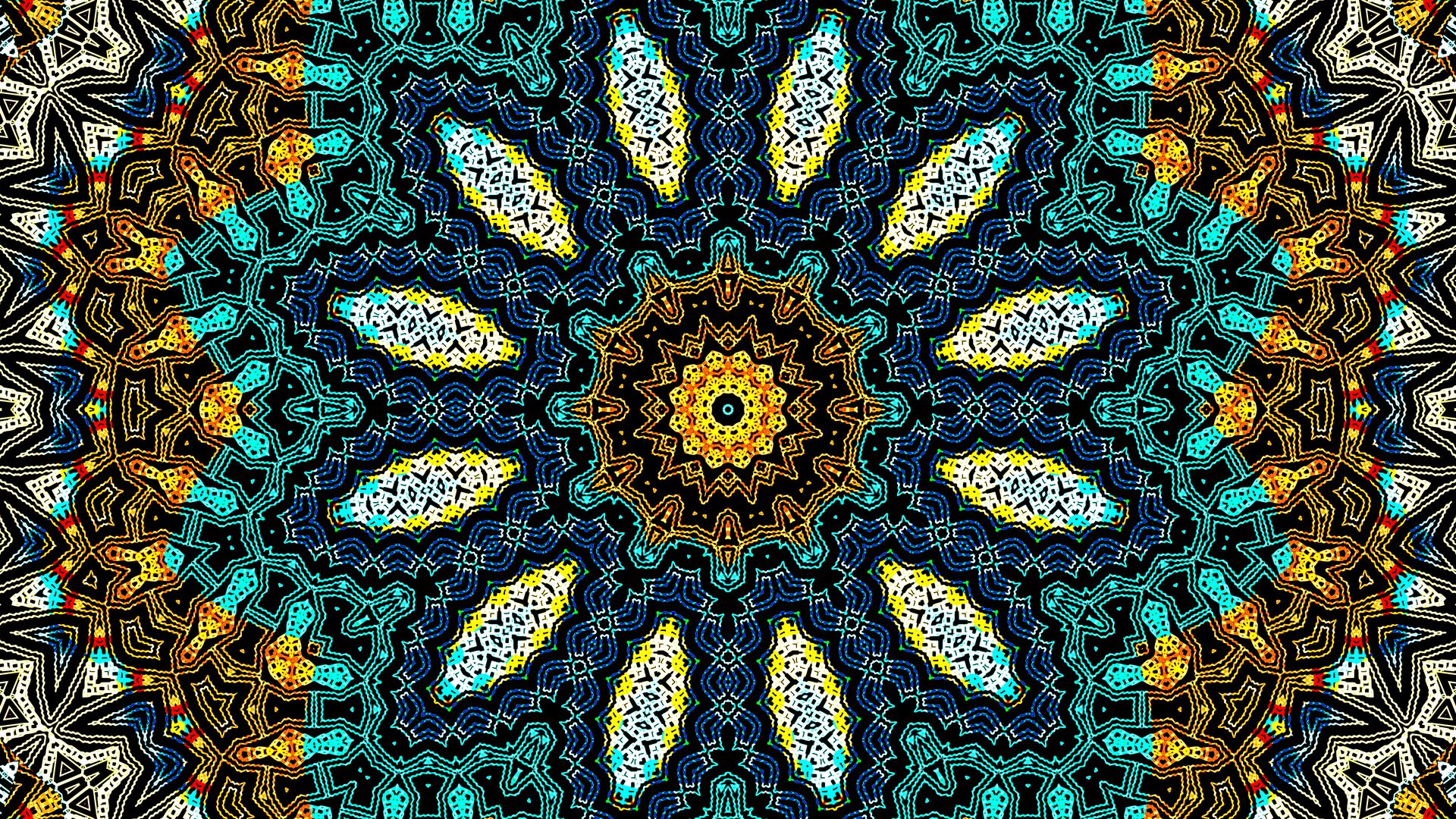 Download wallpaper 1920x1080 pattern, kaleidoscope, fractal ...