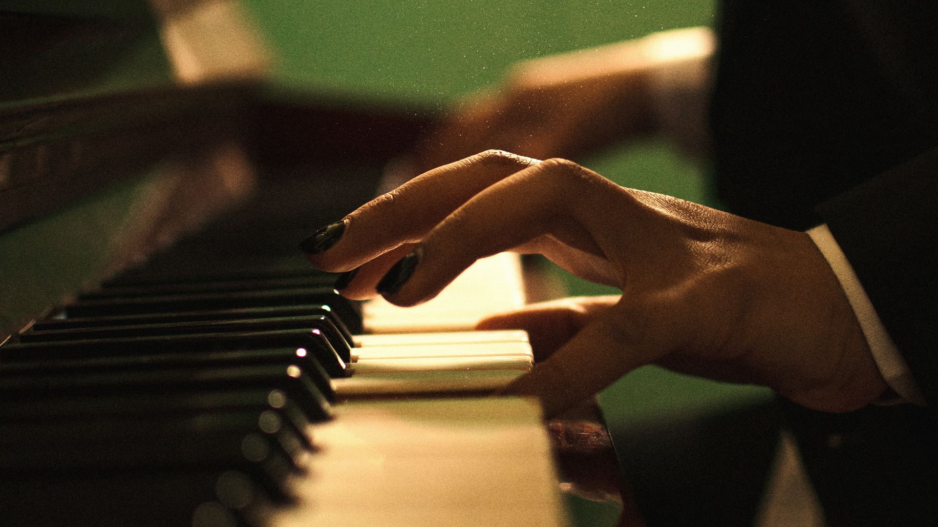 Download wallpaper 1920x1080 piano, keys, musical instrument, hands ...