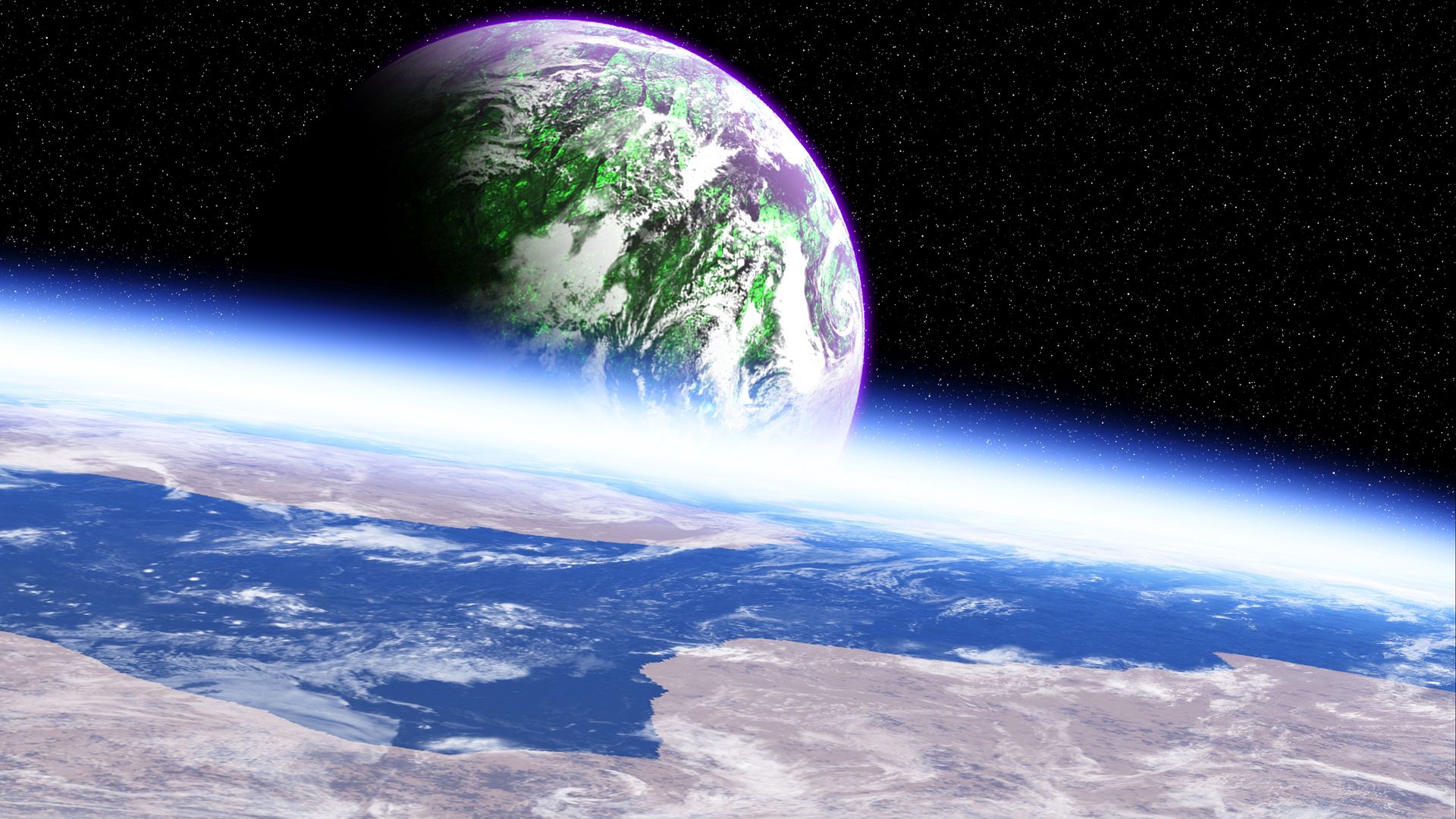 Download wallpaper 1920x1080 planet, atmosphere, surface, space, outer ...