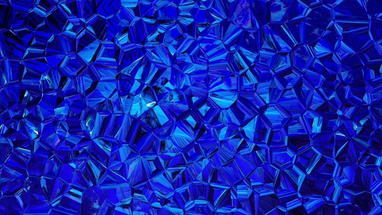 Wallpaper polygons, triangles, blue, prismatic hd, picture, image