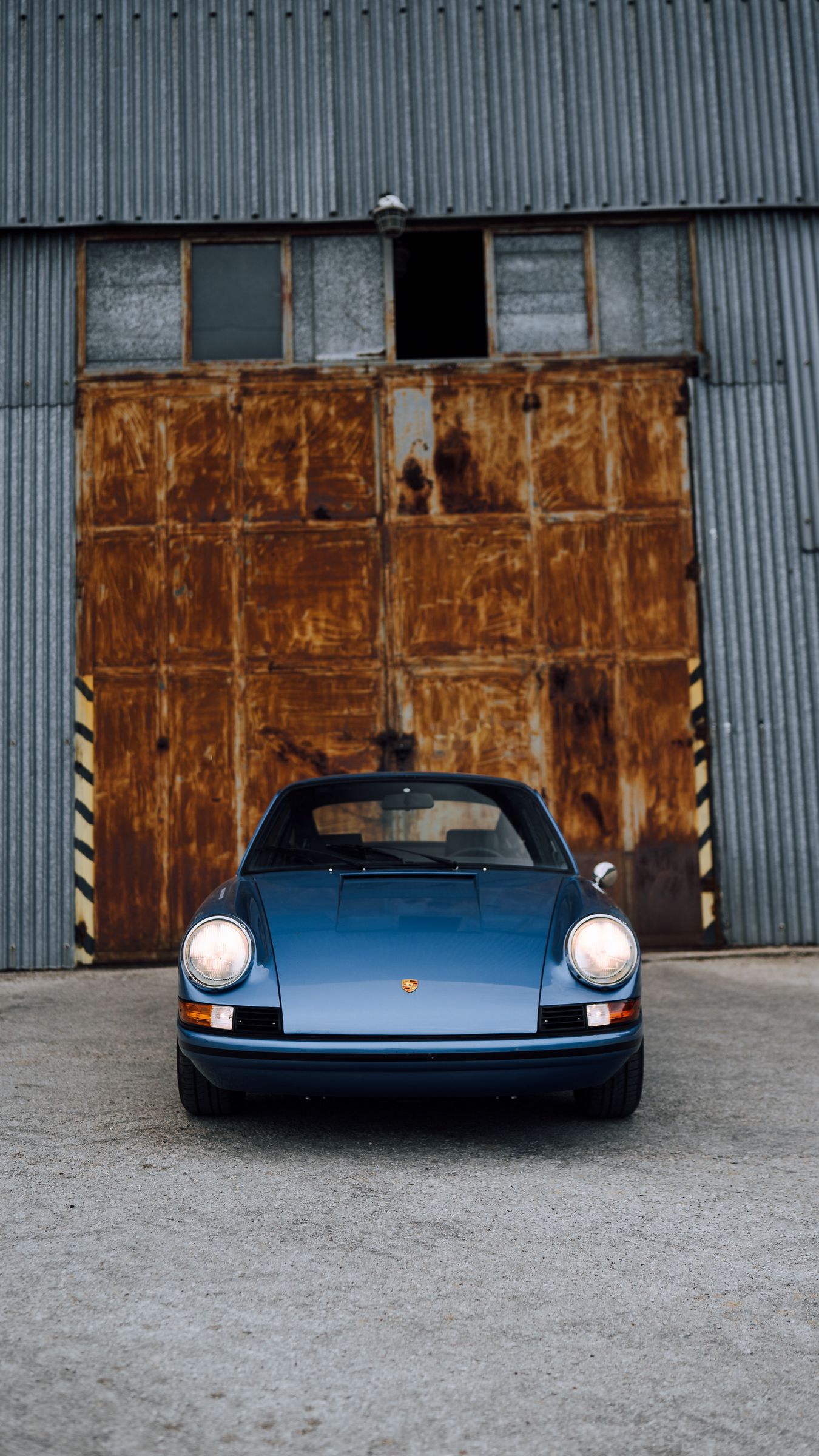 Download wallpaper 1350x2400 porsche, car, front view, blue iphone 8+/7 ...