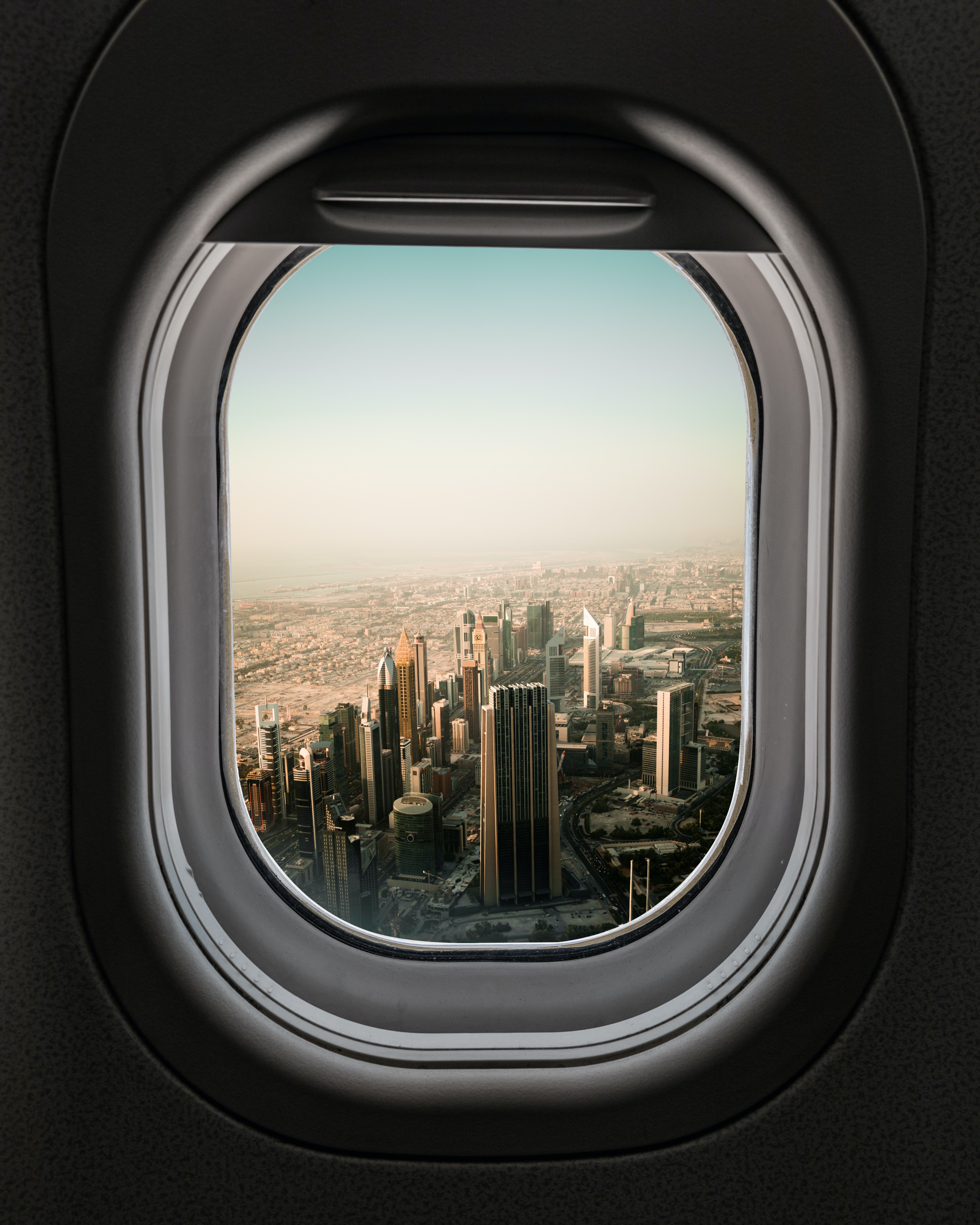 Download wallpaper 4182x5227 porthole, city, skyscrapers, aerial view ...