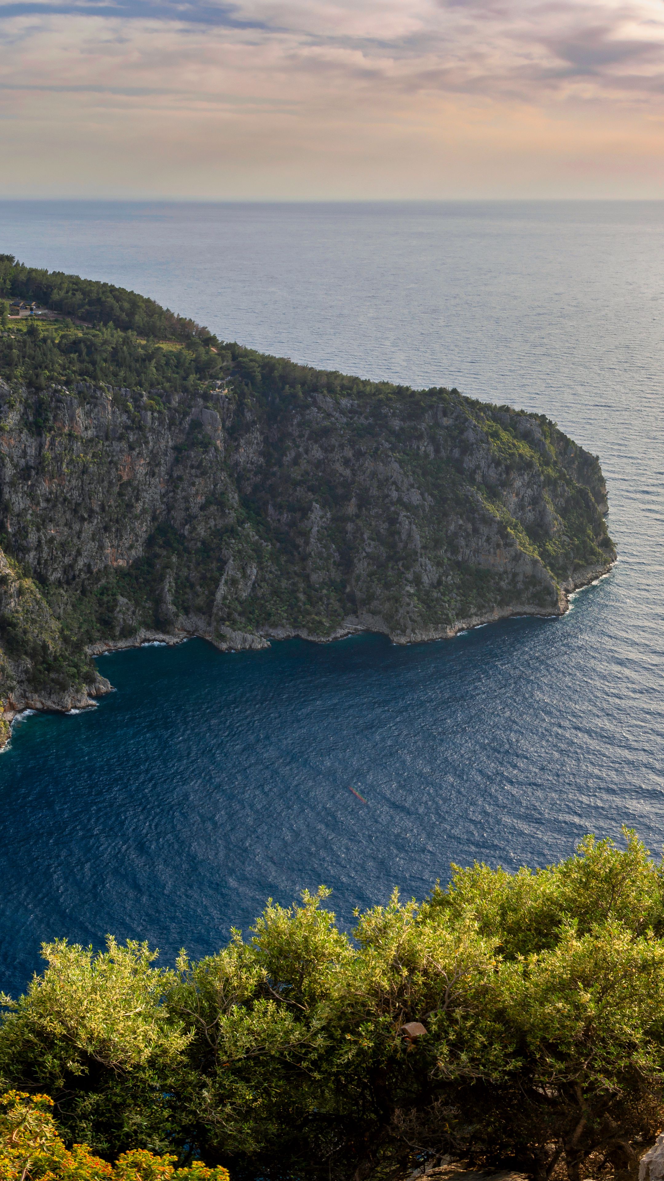 Download wallpaper 2160x3840 promontory, sea, rock, nature samsung ...