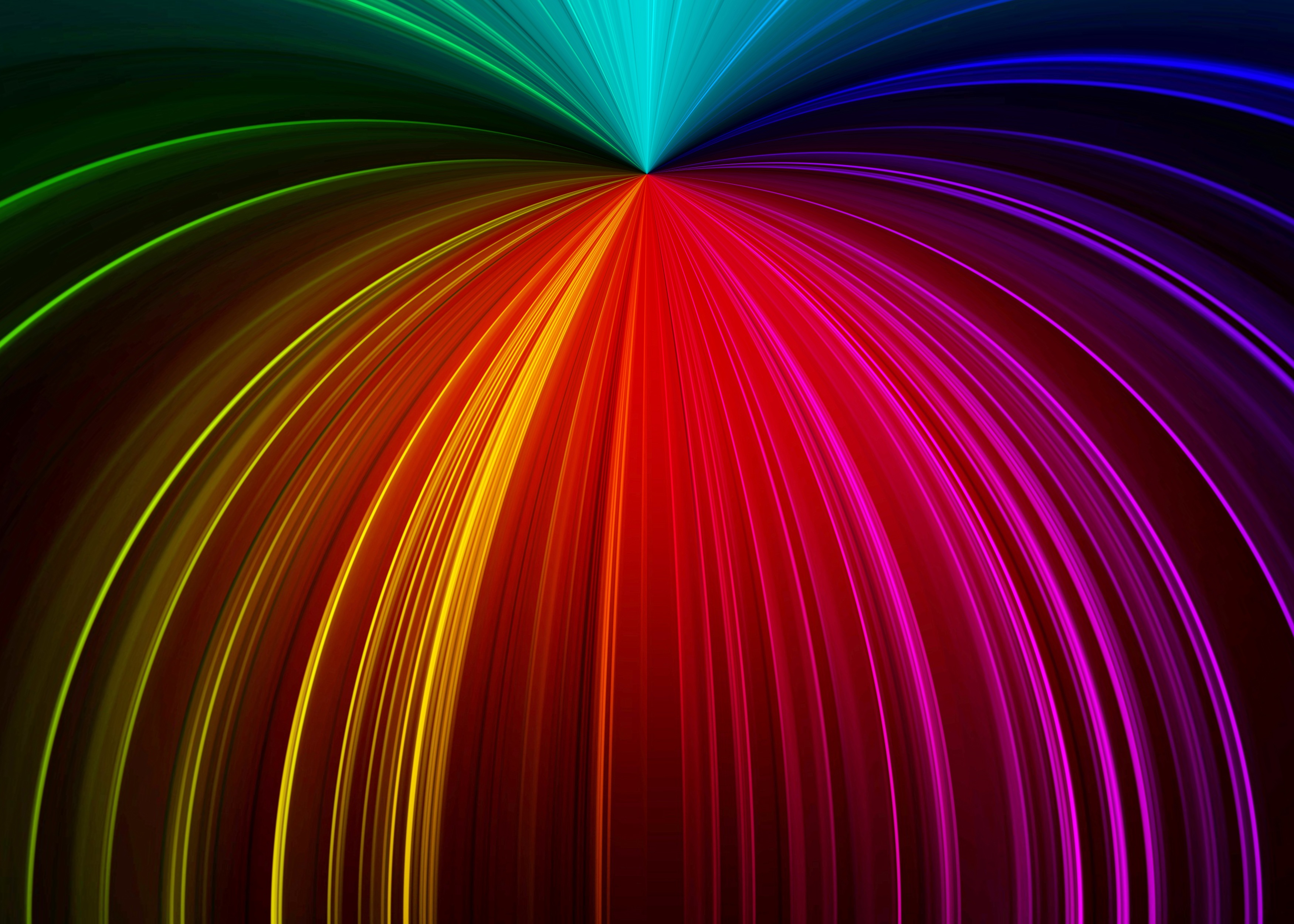 Download wallpaper 3500x2500 rays, glitter, multicolored, lines hd ...