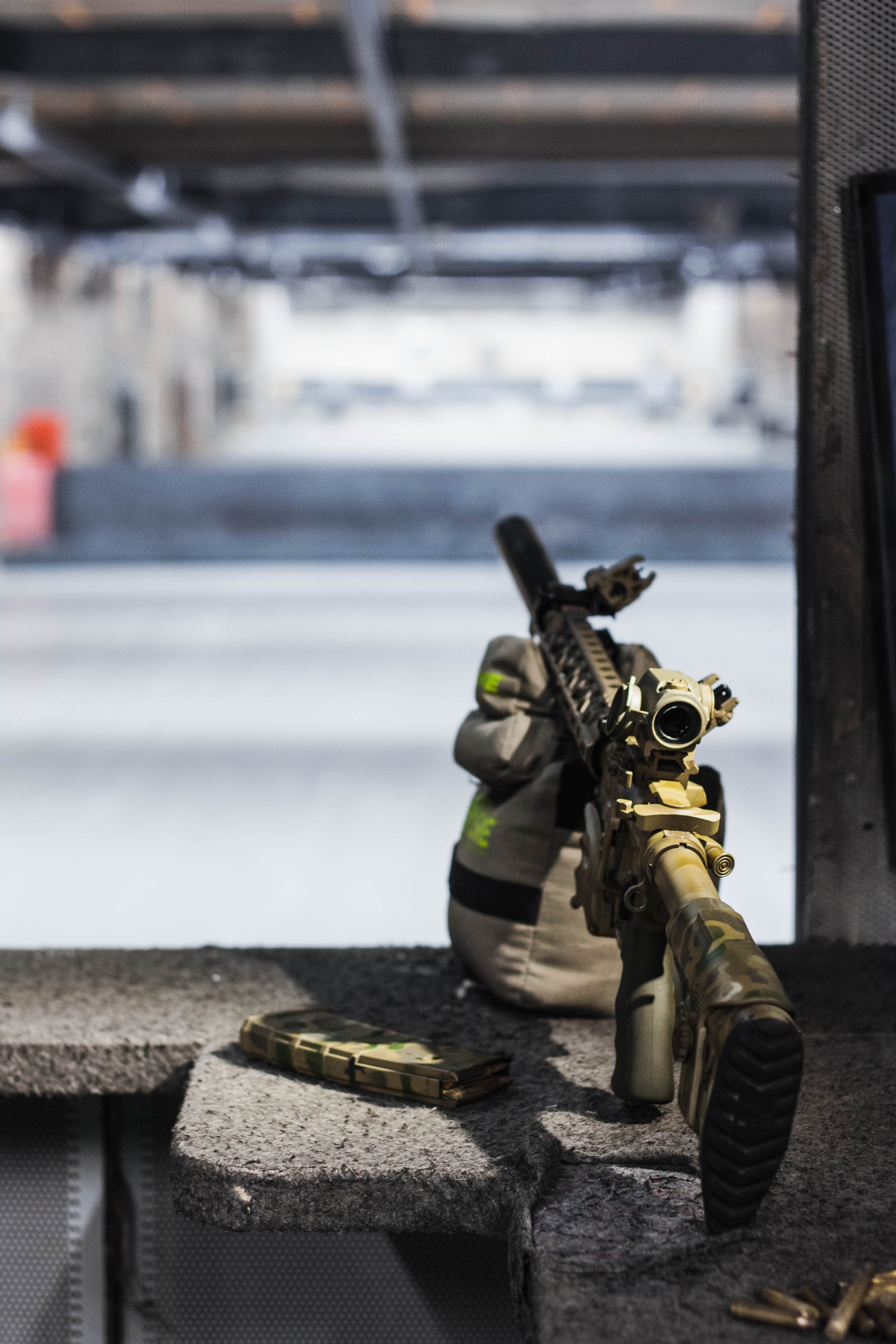Download wallpaper 2848x4272 rifle, weapon, polygon, shooting range ...
