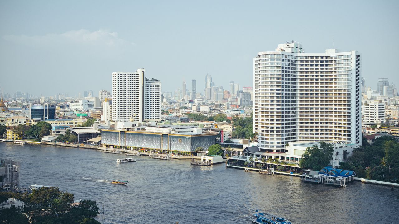 Wallpaper river, buildings, city, view hd, picture, image