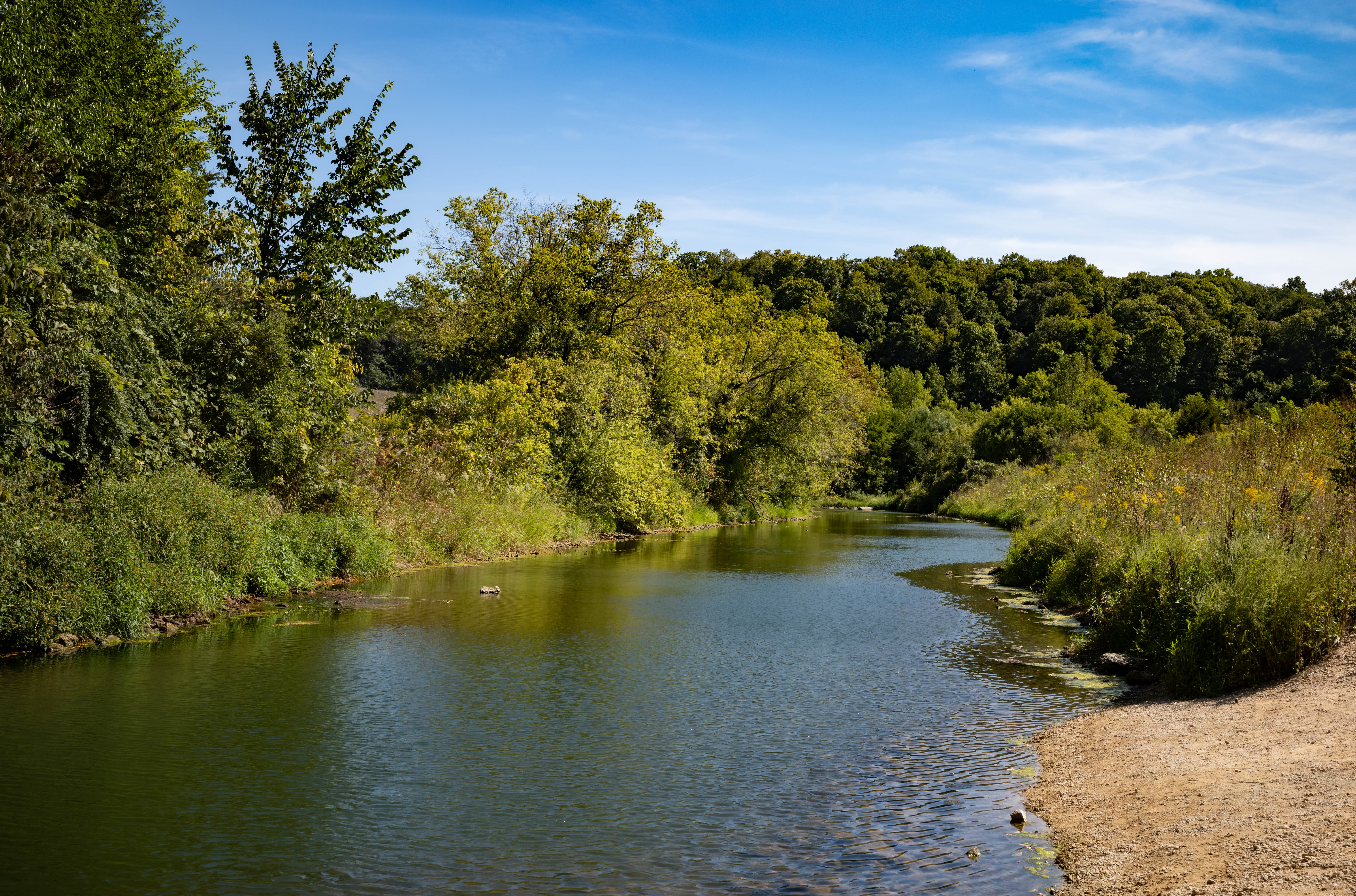 Download wallpaper 6144x4063 river, shore, landscape, nature, summer hd ...