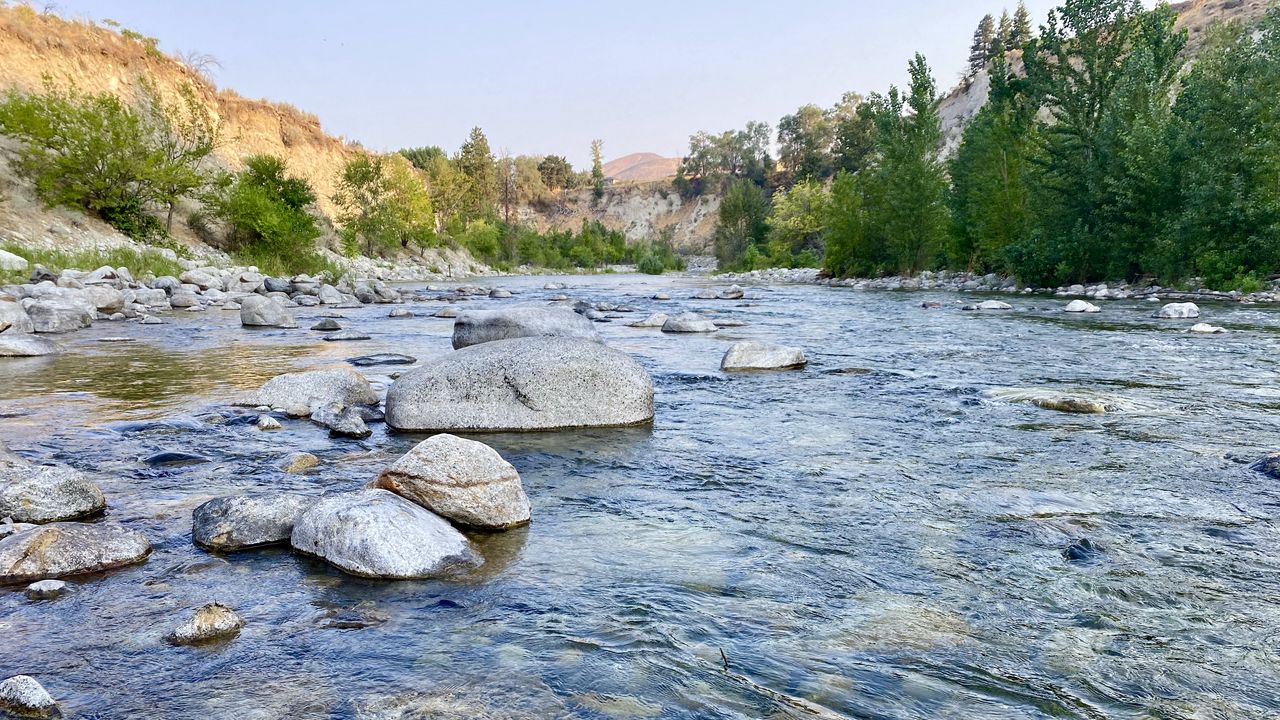 Wallpaper river, stones, trees, landscape hd, picture, image