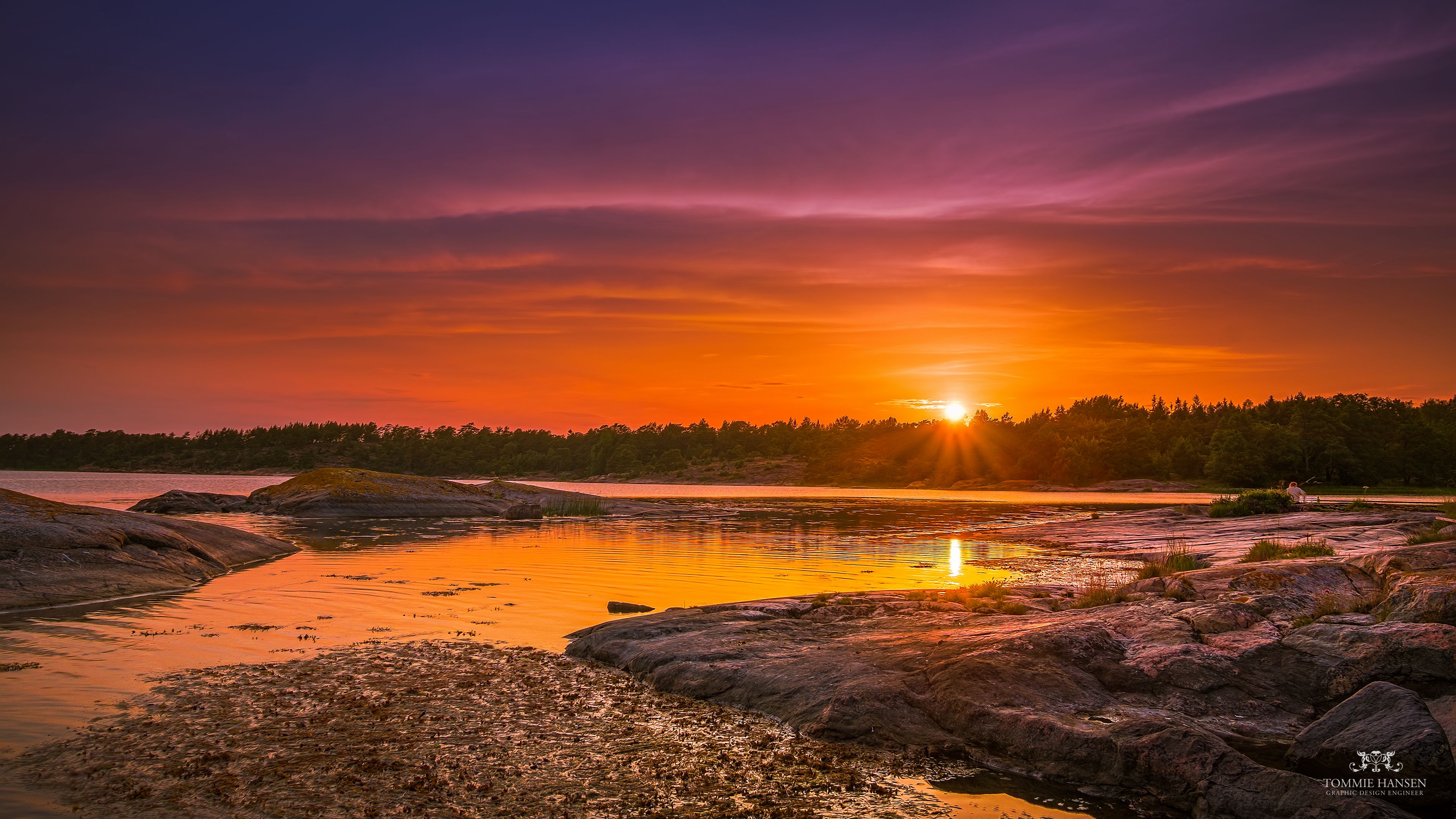 Download wallpaper 3840x2160 river, water, shore, sunset, trees 4k uhd ...