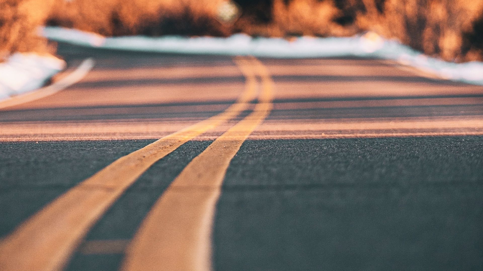 Download wallpaper 1920x1080 road, marking, distance, orange full hd ...
