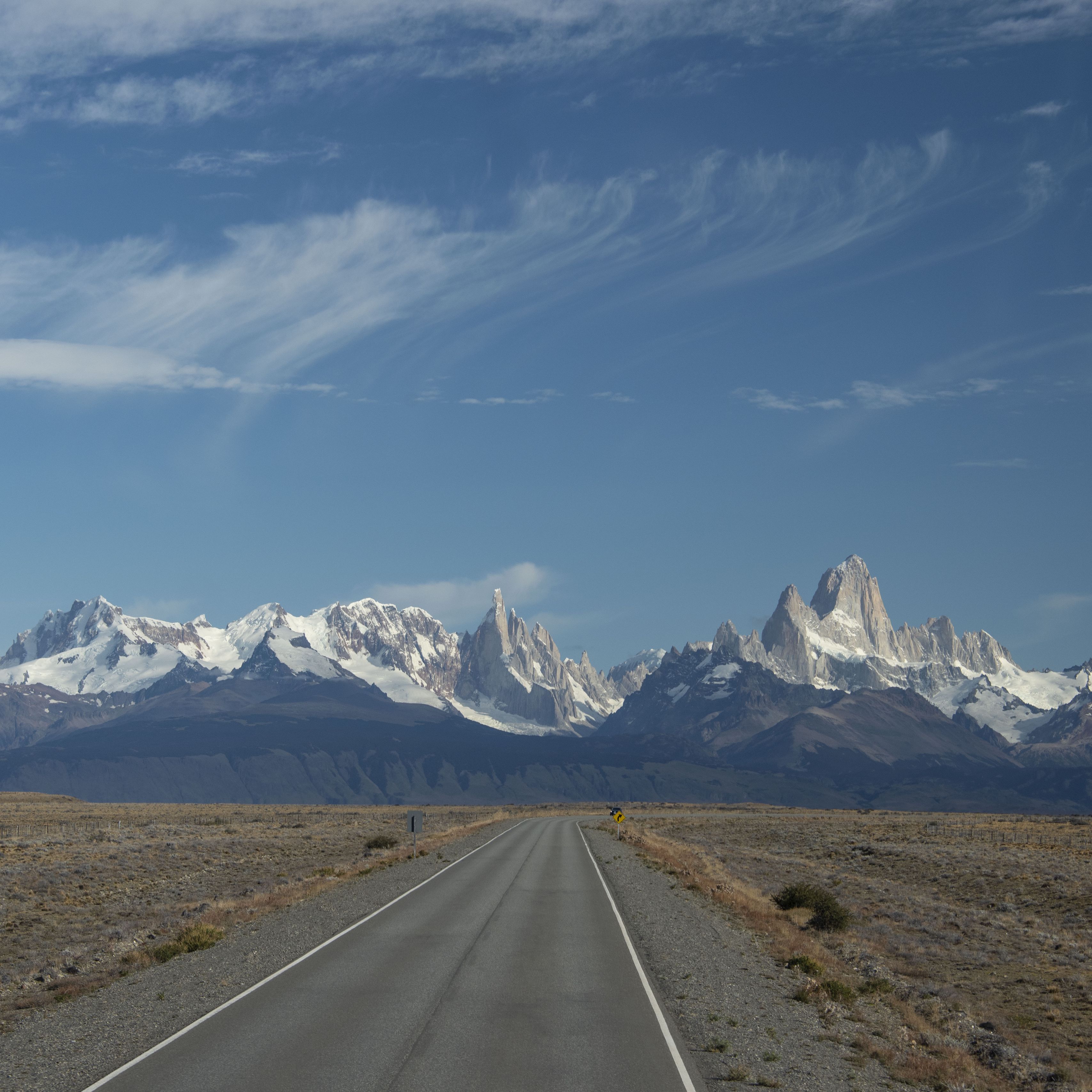 Download wallpaper 3415x3415 road, mountains, foothills, landscape ...