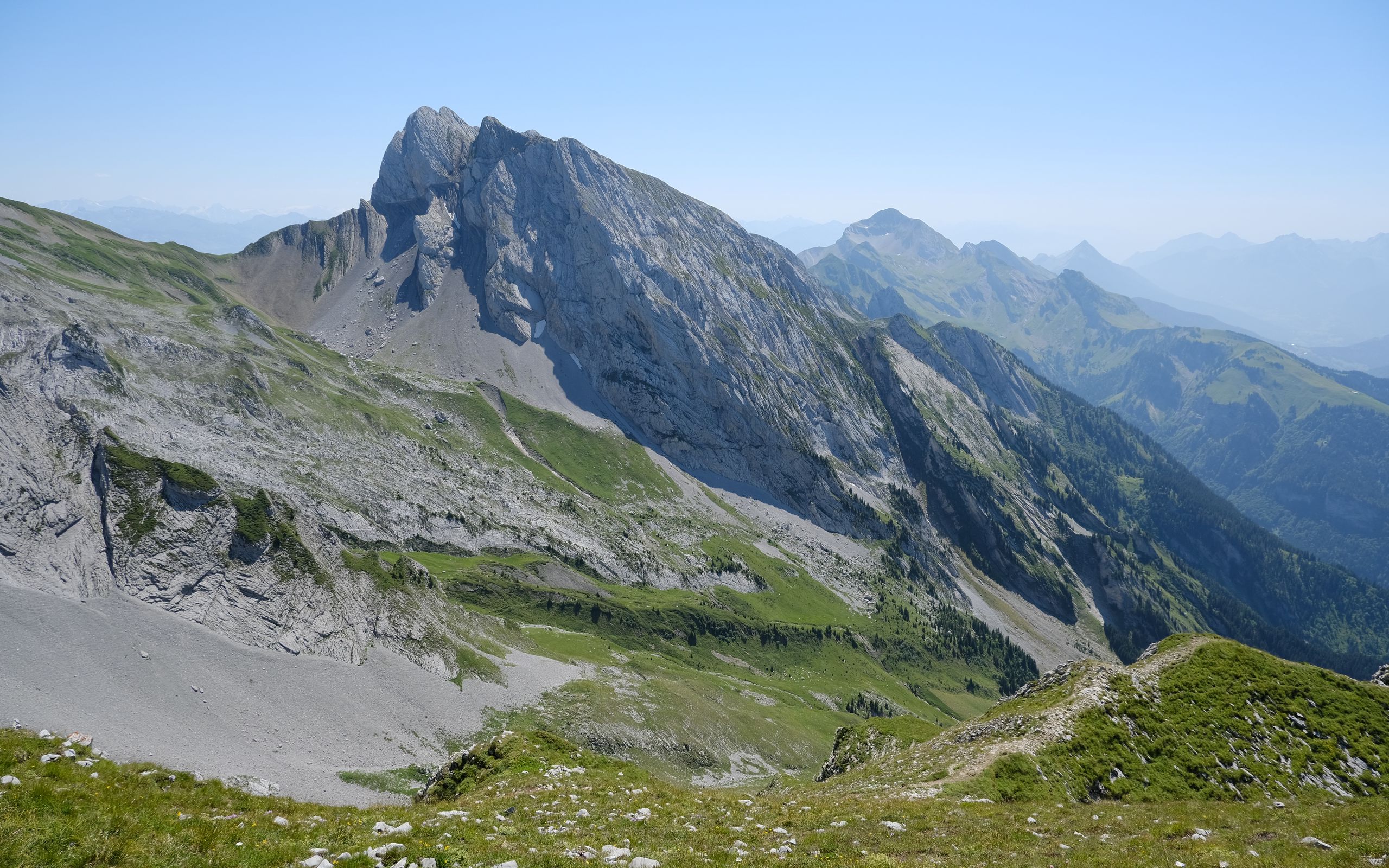 Download wallpaper 2560x1600 rock, mountains, slope, grass widescreen ...