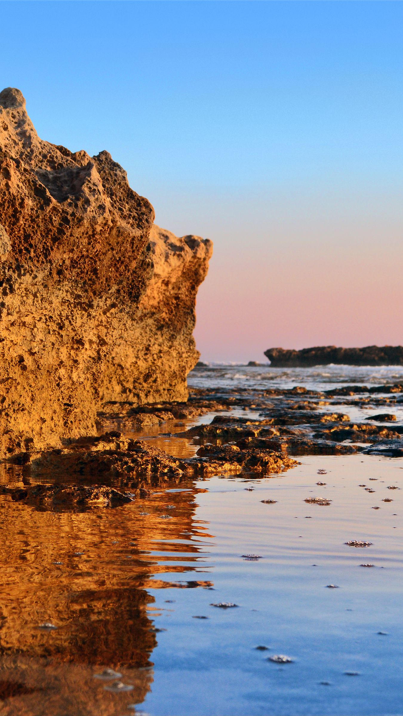 Download wallpaper 1350x2400 rock, sea, relief, landscape iphone 8+/7 ...