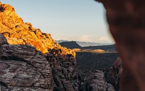 Wallpaper rocks, mountains, bushes, landscape, nature hd, picture, image