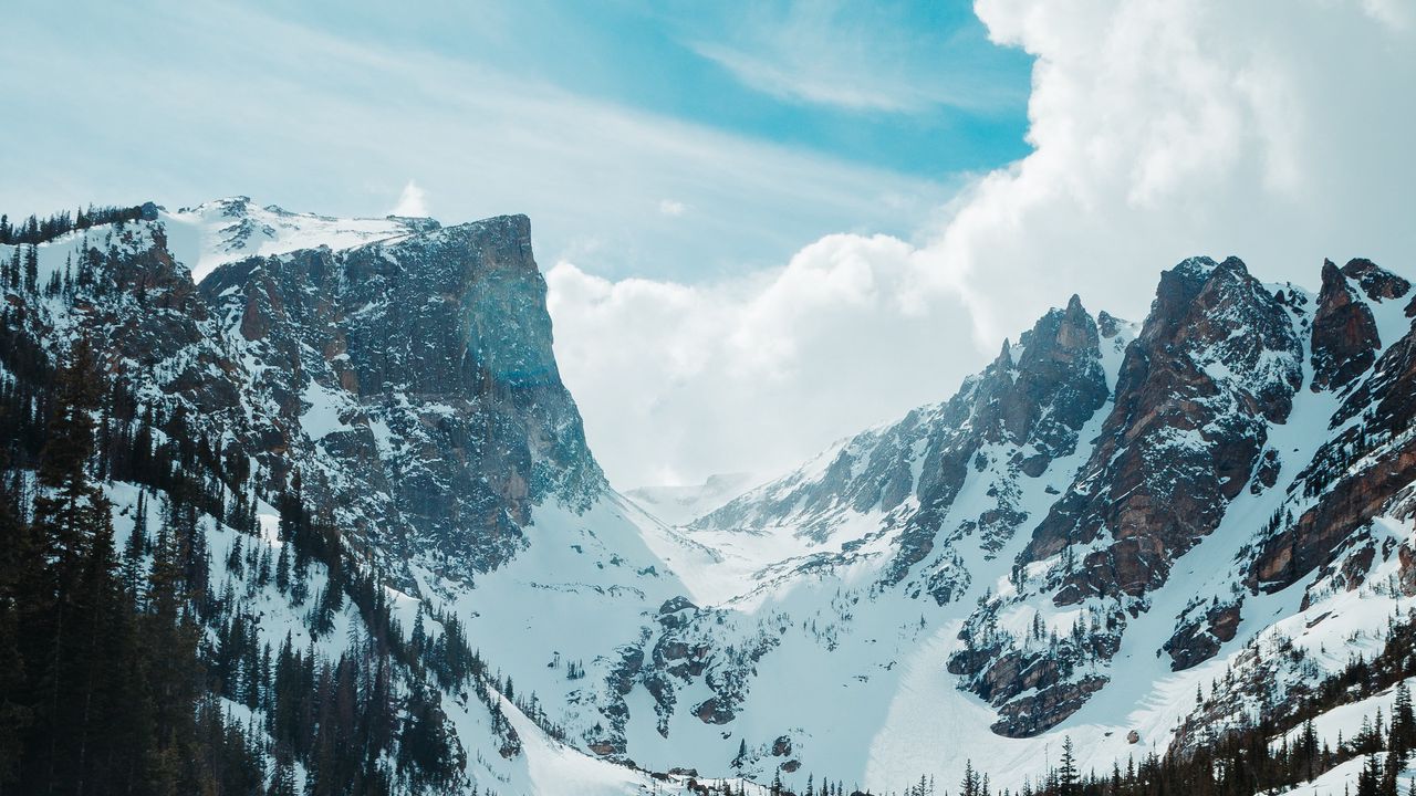 Wallpaper rocks, mountains, snow, snowy, stones hd, picture, image