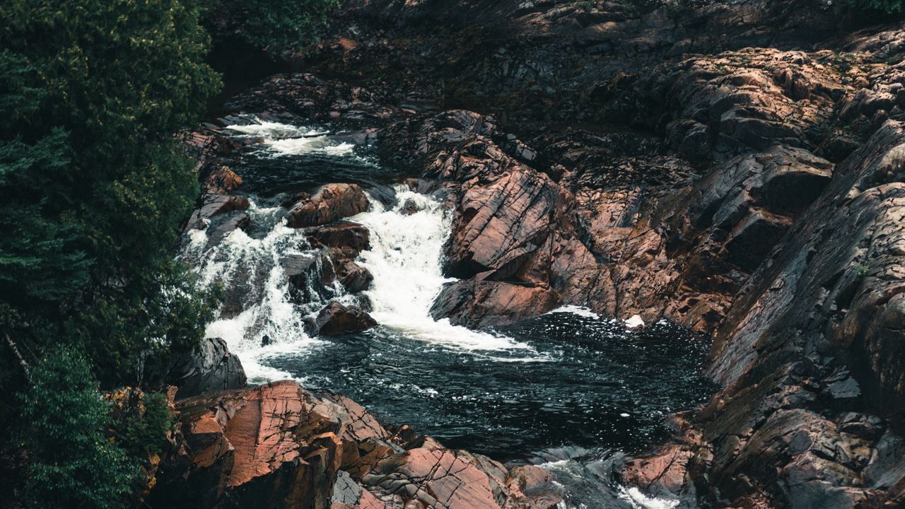 Wallpaper rocks, river, body of water, nature hd, picture, image
