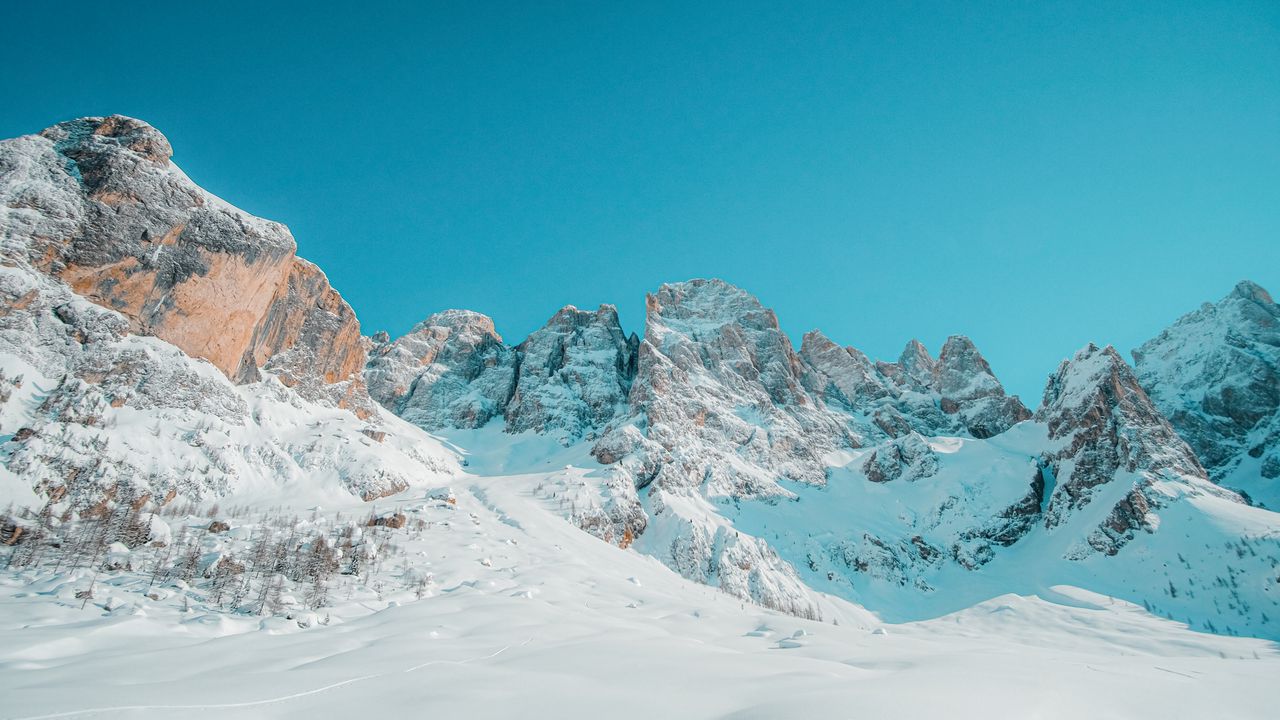 Wallpaper rocks, snow, winter, nature, landscape hd, picture, image