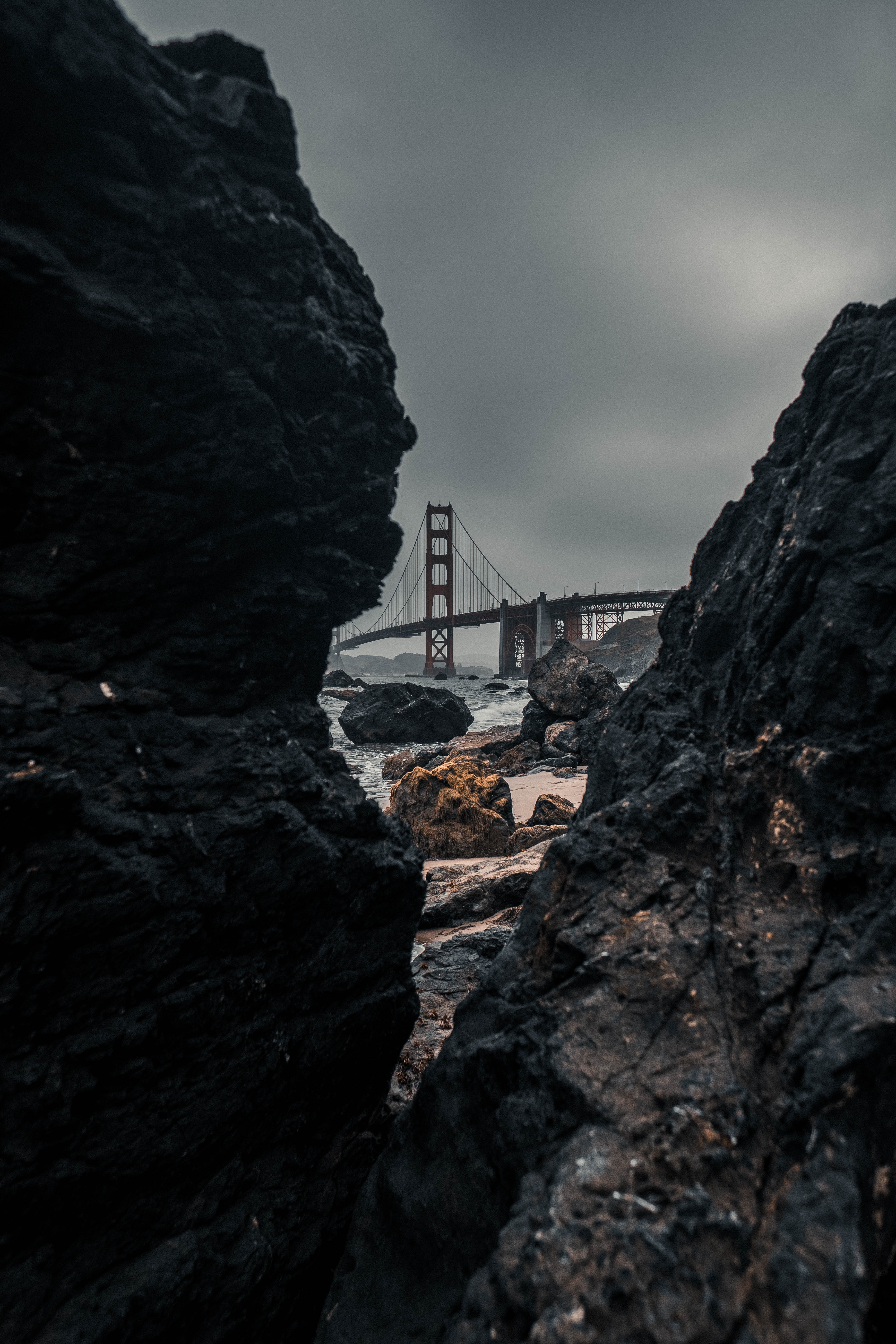 Download wallpaper 4000x6000 rocks, stones, bridge, river, shore hd ...