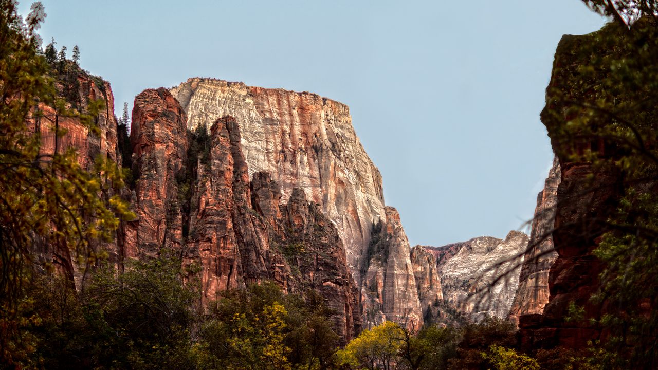 Wallpaper rocks, trees, relief, nature hd, picture, image