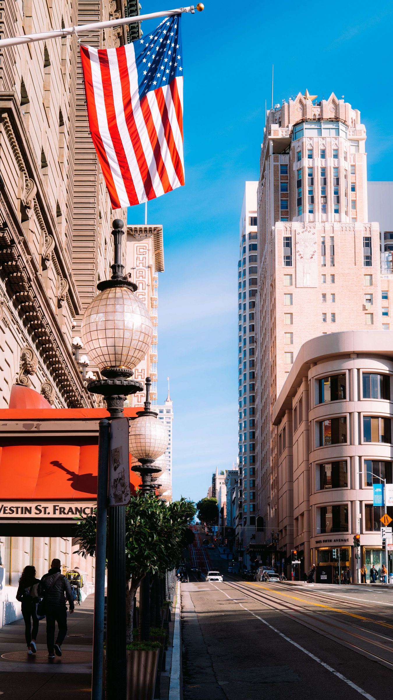 Download wallpaper 1350x2400 san francisco, usa, city, street, flag ...