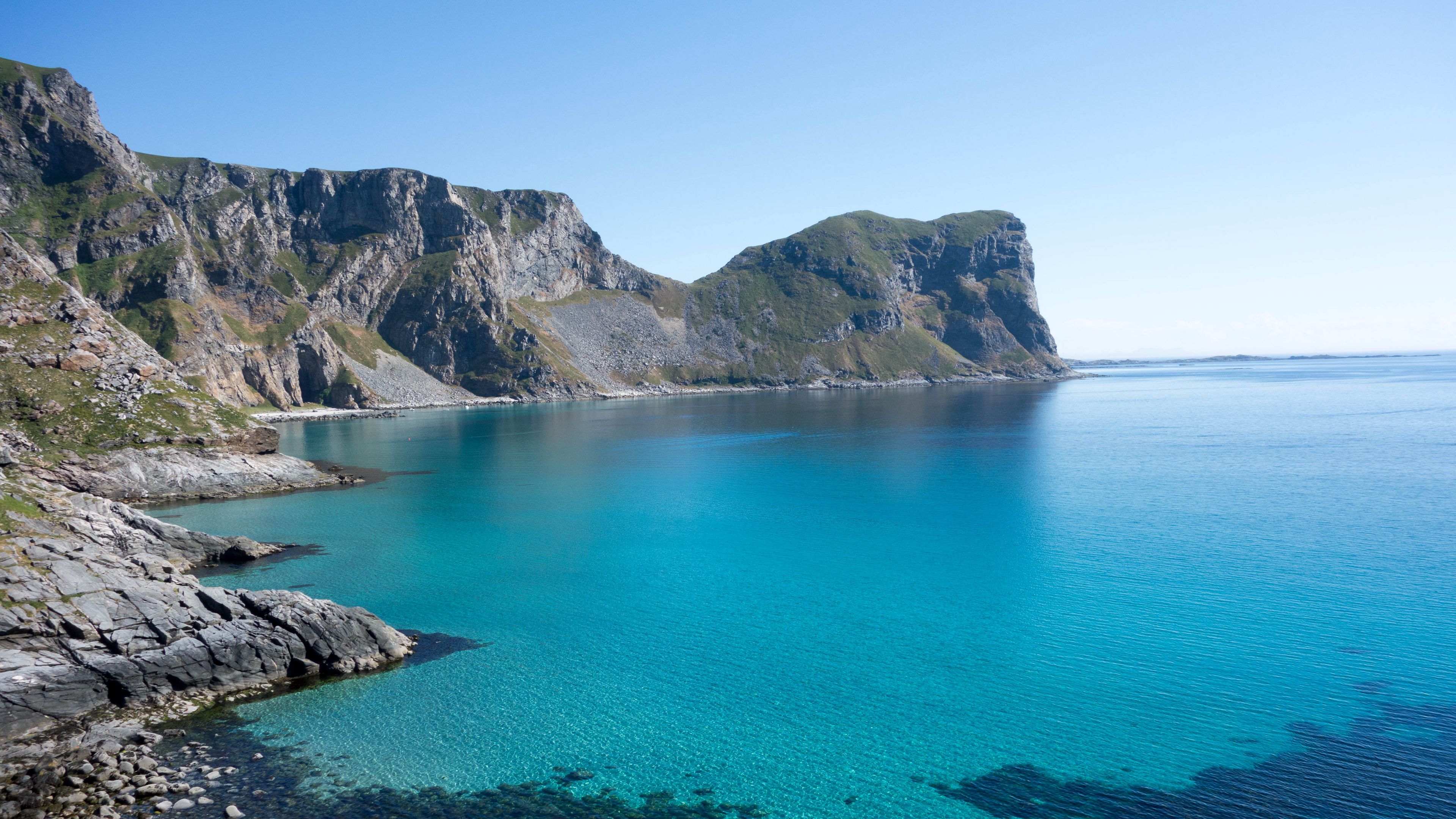 Download wallpaper 3840x2160 sea, bay, mountains, silence, nature 4k ...