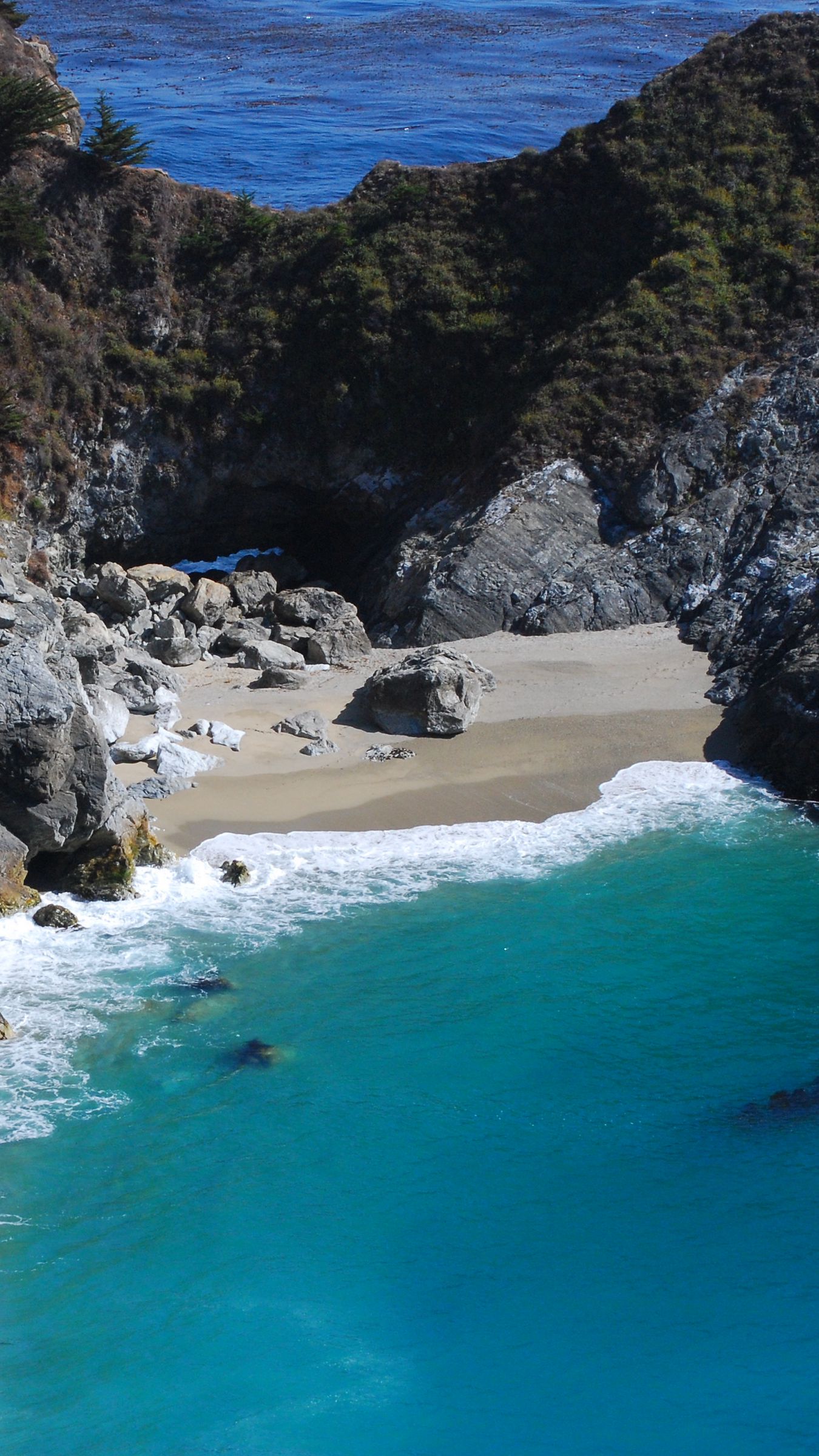 Download wallpaper 1350x2400 sea, beach, lagoon, bay, rocks, landscape ...