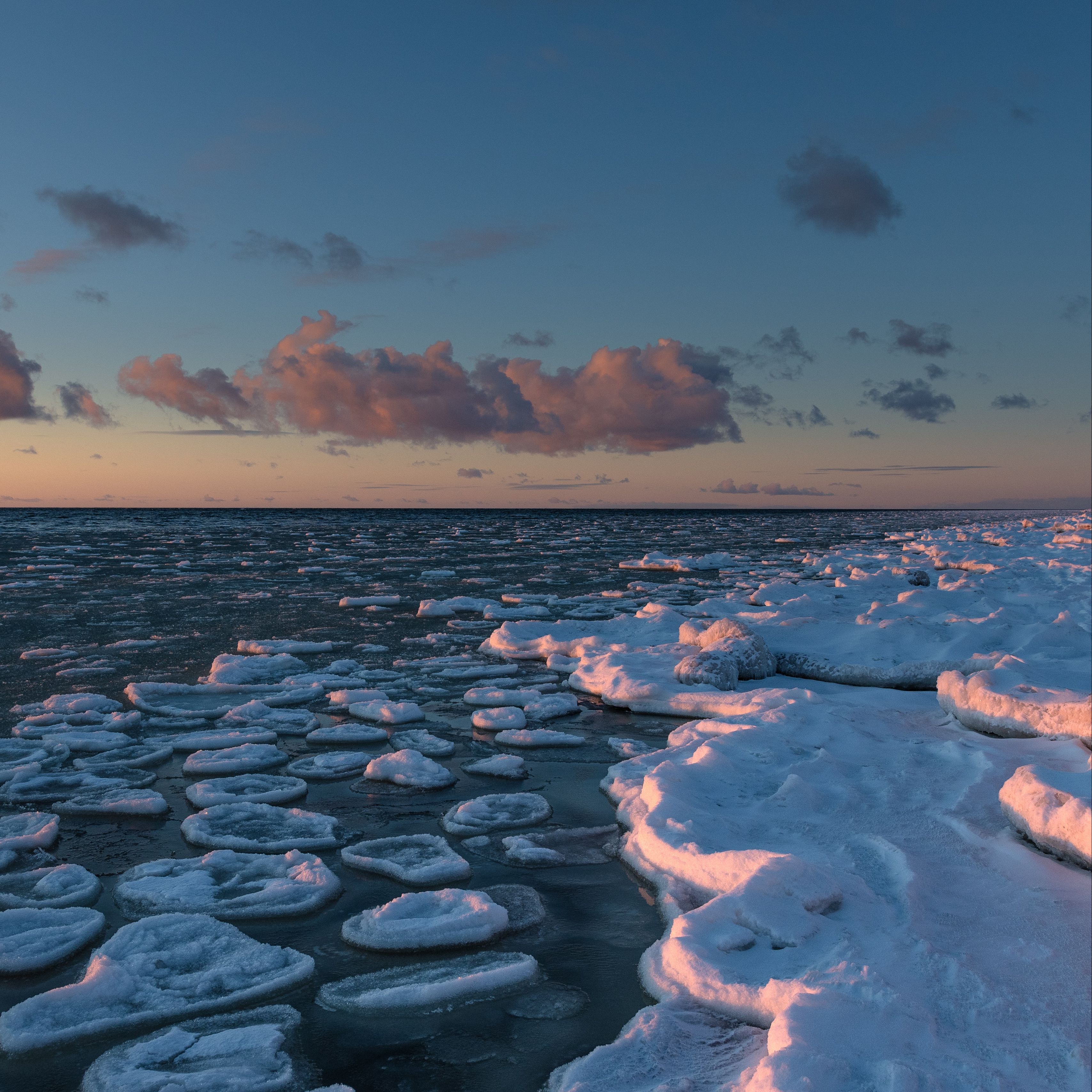 Download wallpaper 3415x3415 sea, ice, snow, water, winter ipad pro 12. ...
