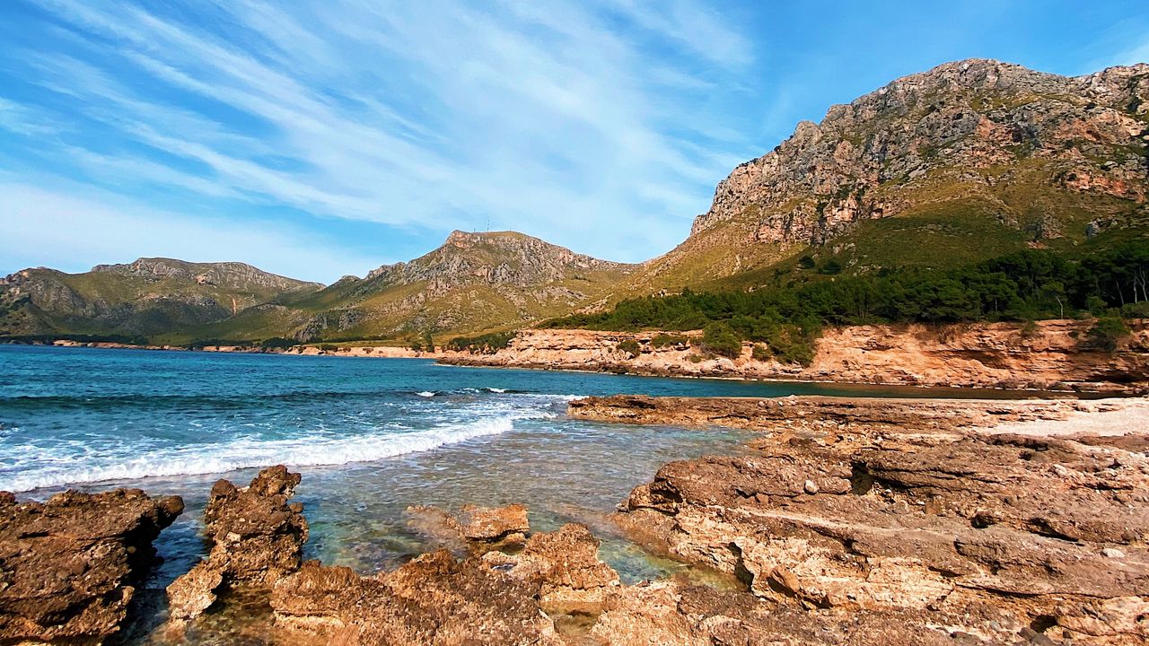 Wallpaper sea, rocks, shore, water, waves hd, picture, image
