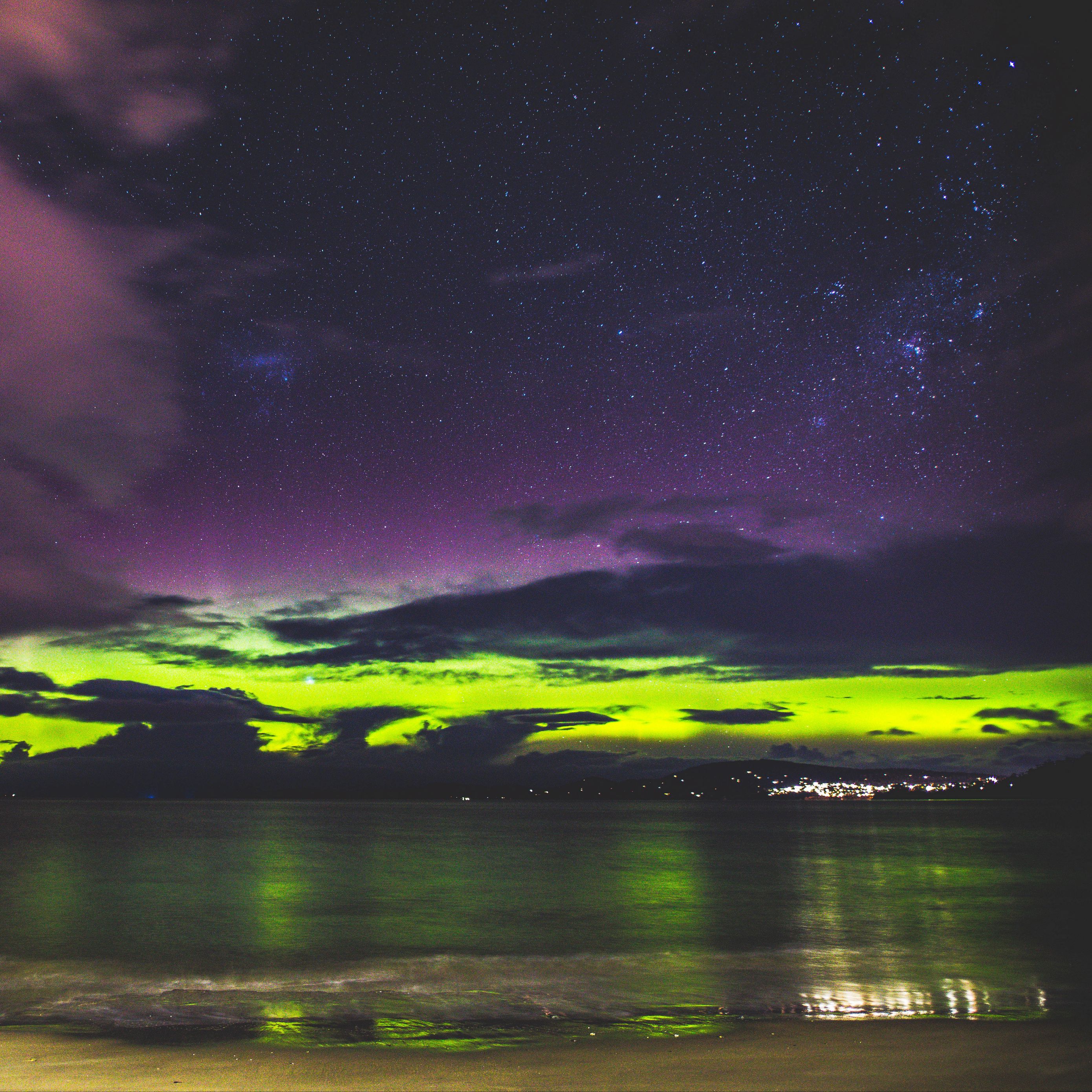 Download wallpaper 2780x2780 sea, starry sky, shore, sunset, radiance ... Download wallpaper 2780x2780 sea, starry sky, shore, sunset, radiance ...