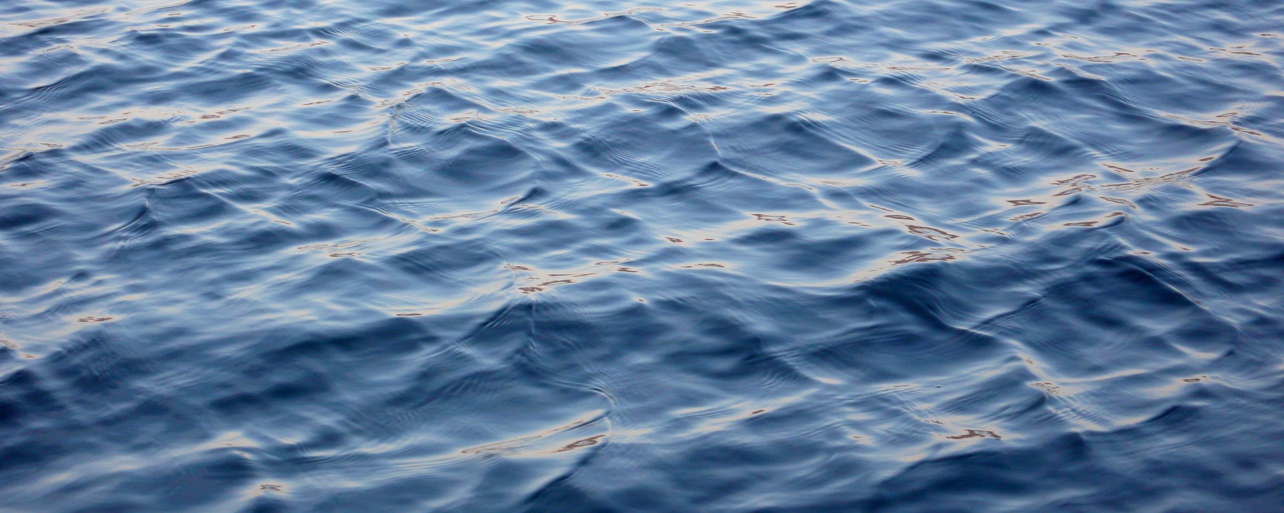 Download wallpaper 2560x1024 sea, waves, ripples, blue ultrawide ...