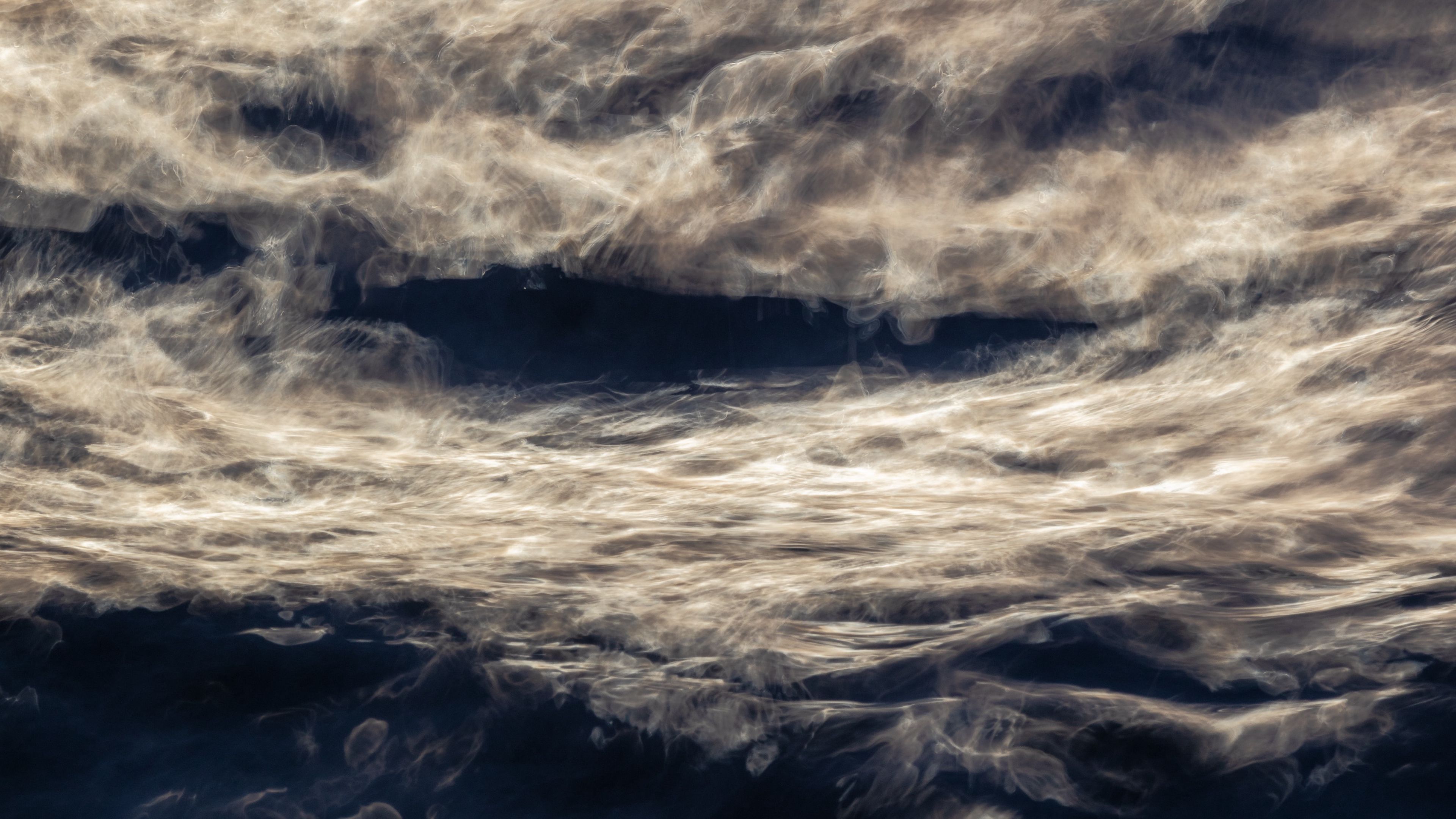 Download wallpaper 3840x2160 sea, waves, water, foam, distortion 4k uhd ...
