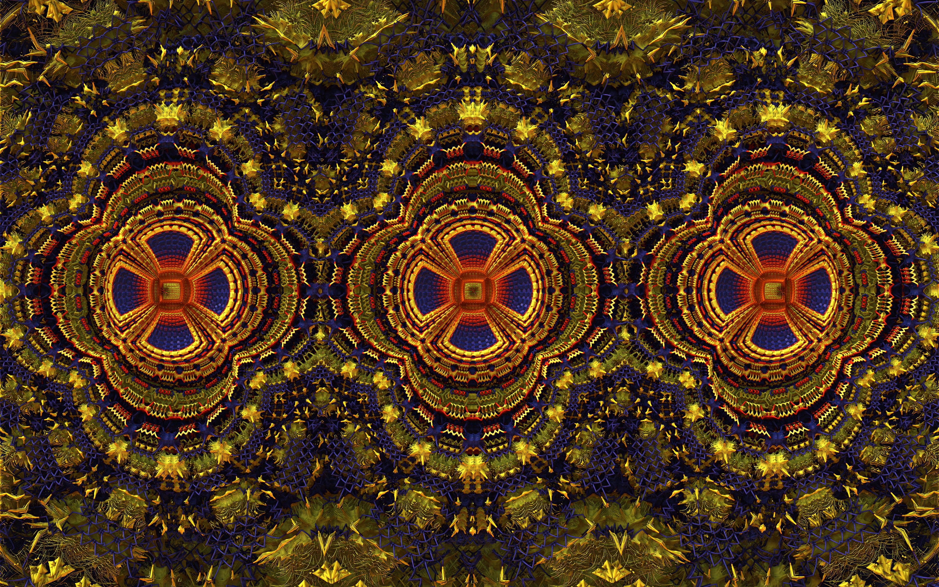 Download wallpaper 3840x2400 shapes, fractal, abstraction, background ...