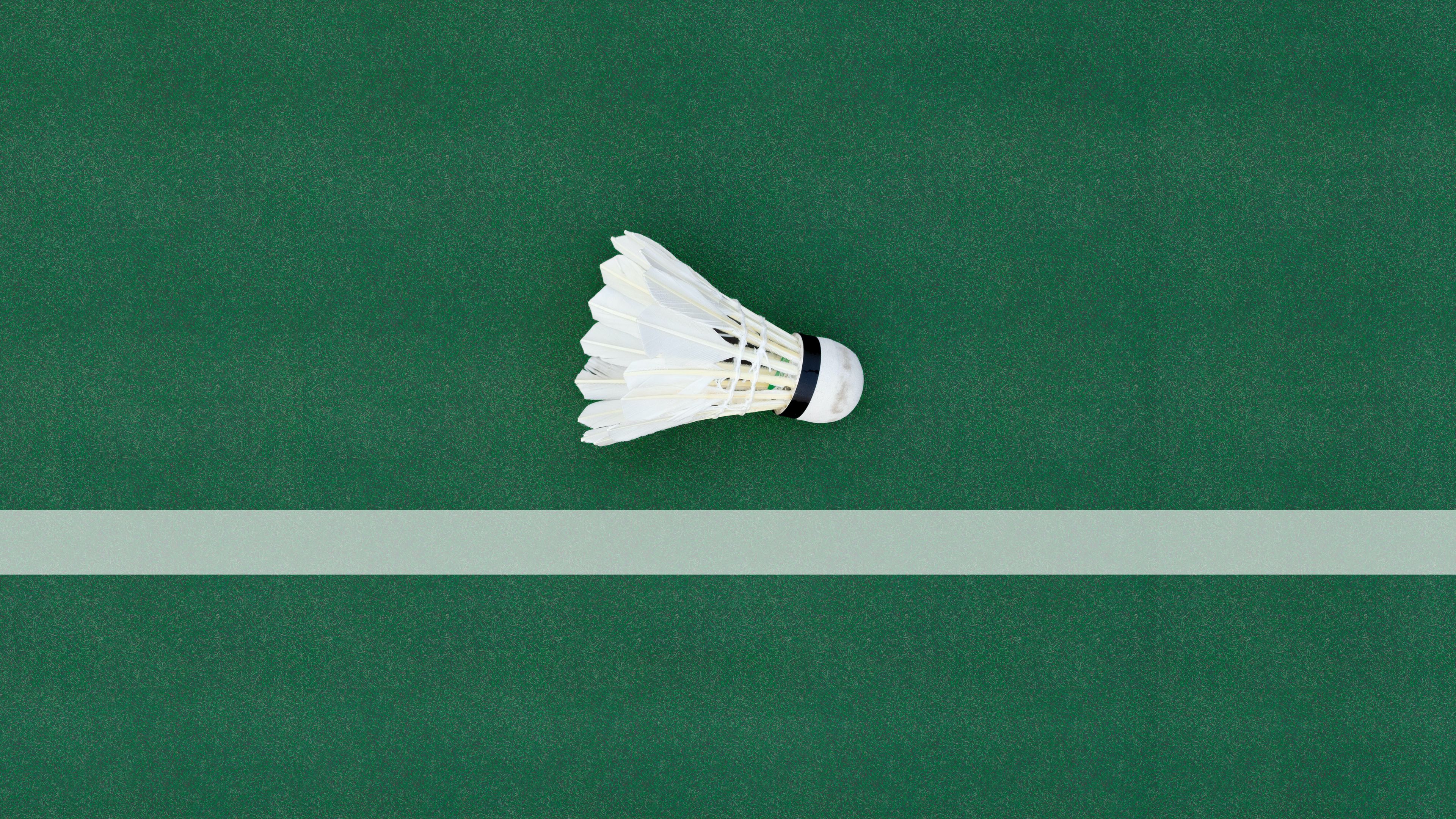 Download wallpaper 3840x2160 shuttlecock, badminton, cover, marking ...