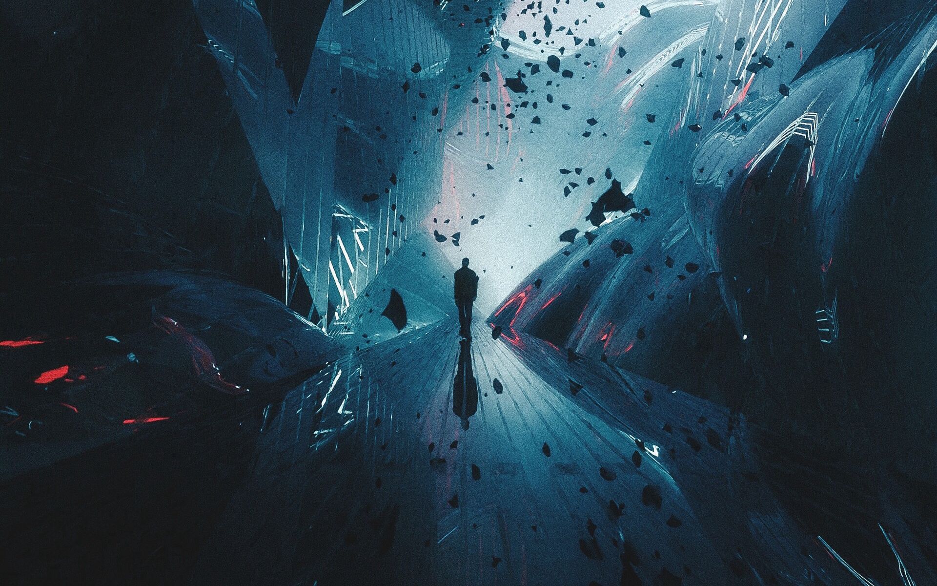 Download wallpaper 1920x1200 silhouette, alone, fantasy, dark ...